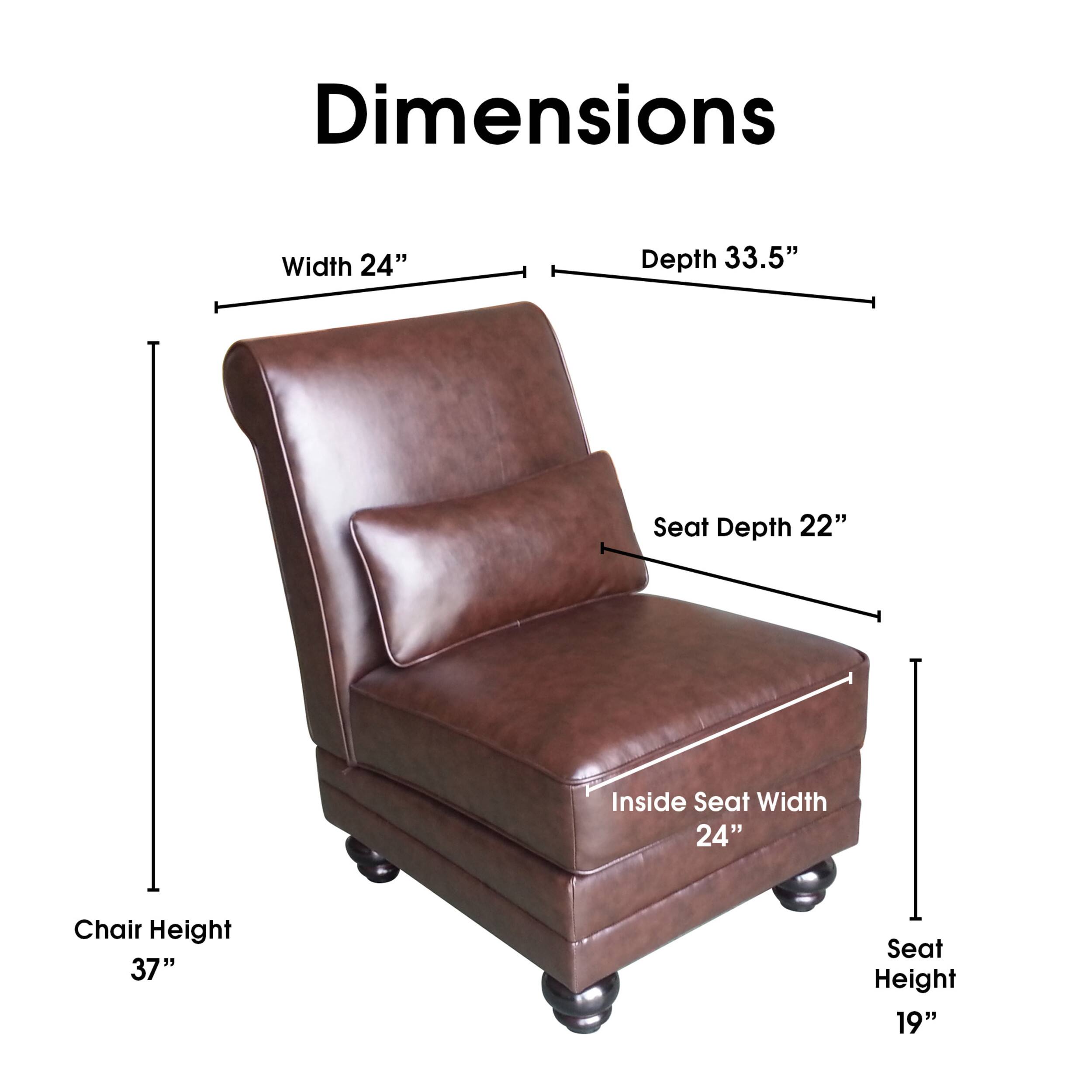 Serta Copenhagen Bonded Leather Slipper Chair CR46350 - Best Buy