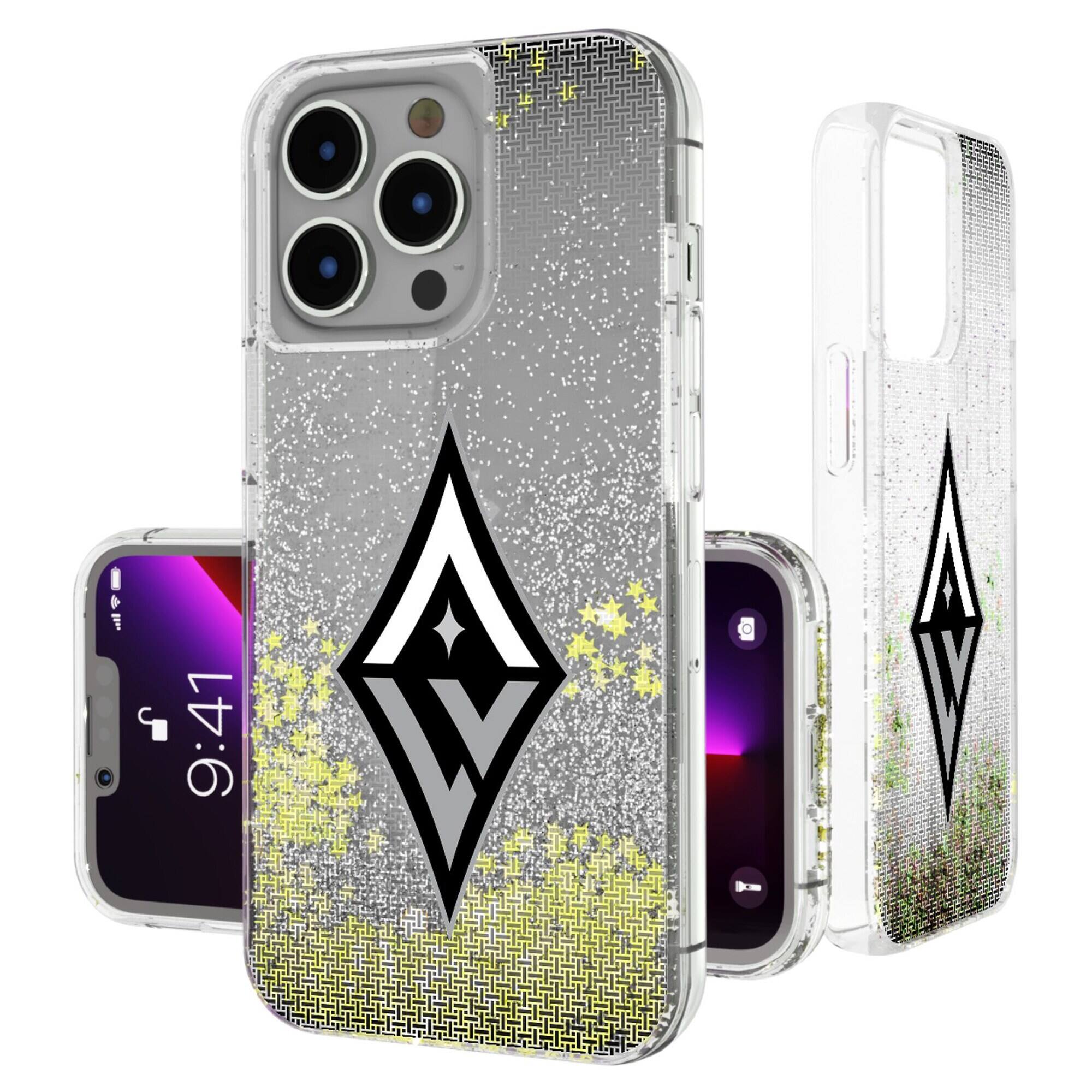 Keyscaper WNBA Las Vegas Aces Linen Logo iPhone Glitter Case 16 Pro ...