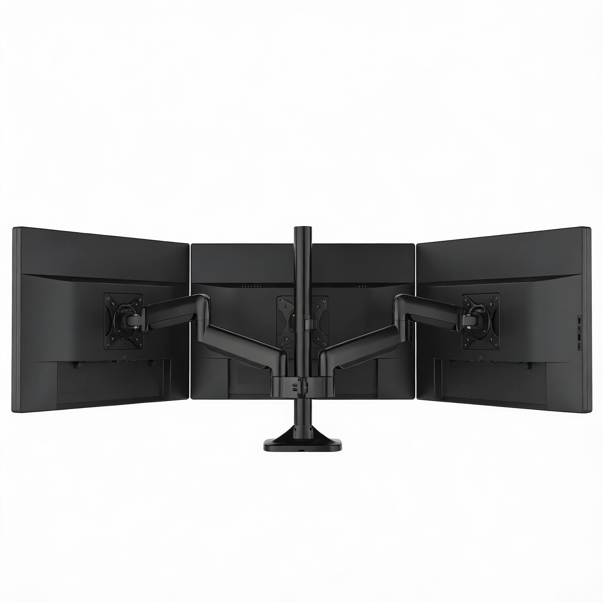 Frangdom Triple Monitor Stand 32" Gas Spring 3 Arms 30.9lbs C Clamp ...