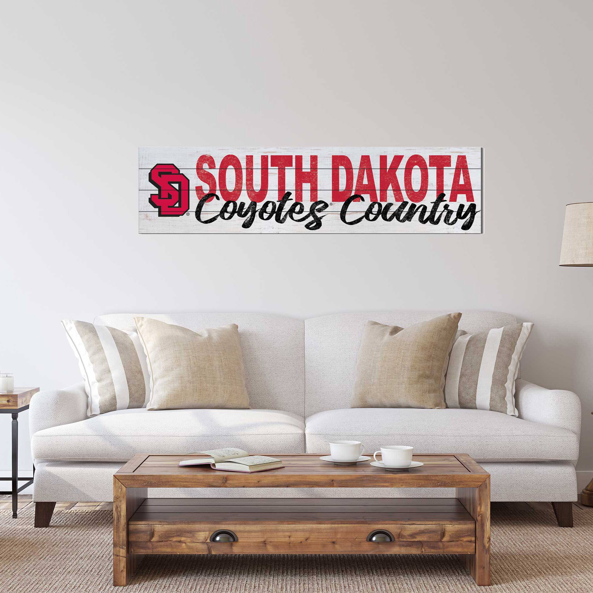Jardine South Dakota Coyotes 10'' x 40'' Logo Sign White 4965726 - Best Buy