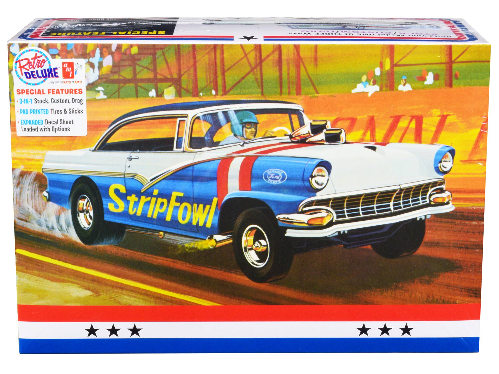 Skill 2 Model Kit 1956 Ford Victoria Hardtop 3 in 1 Kit 1/25 Scale ...