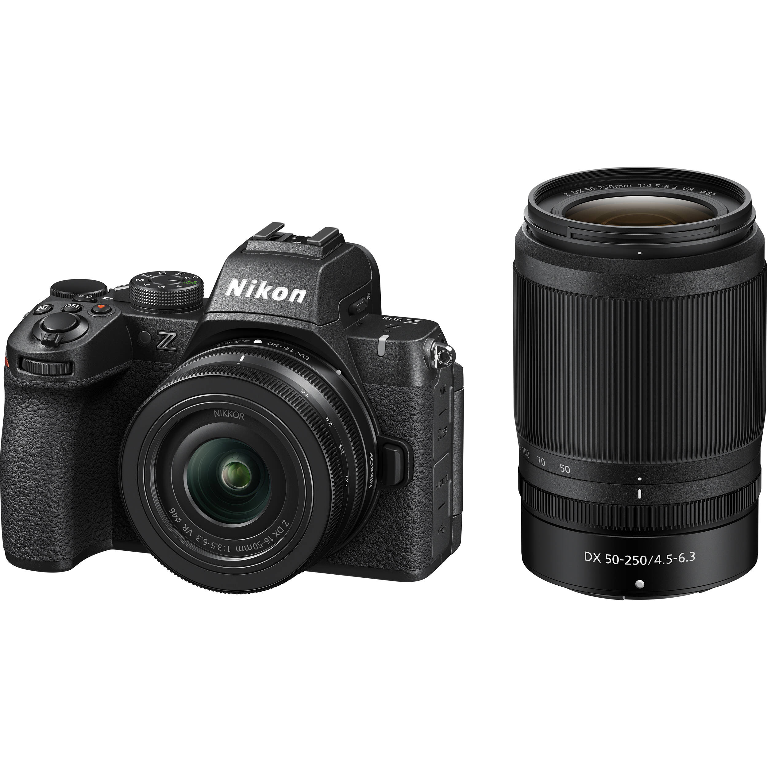 Nikon Z50II Mirrorless Camera + 16 50mm & 50 250mm Lenses + Rode ...