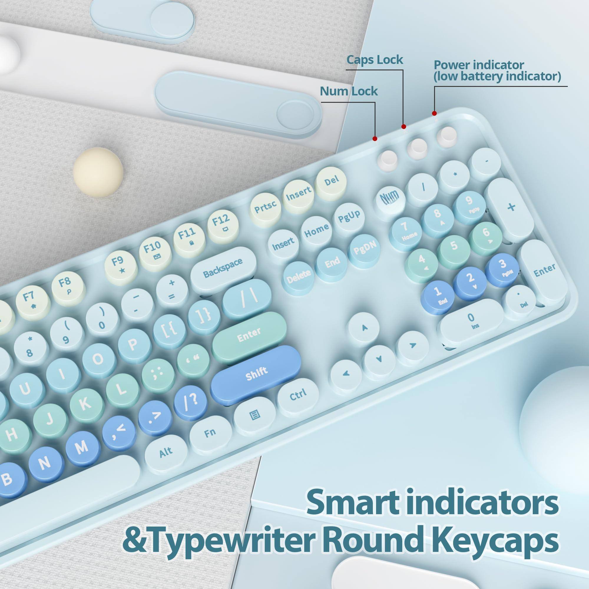 Stamp n Camp Wireless and Mouse Set Retro Typewriter 2.4GHz Full Size ...