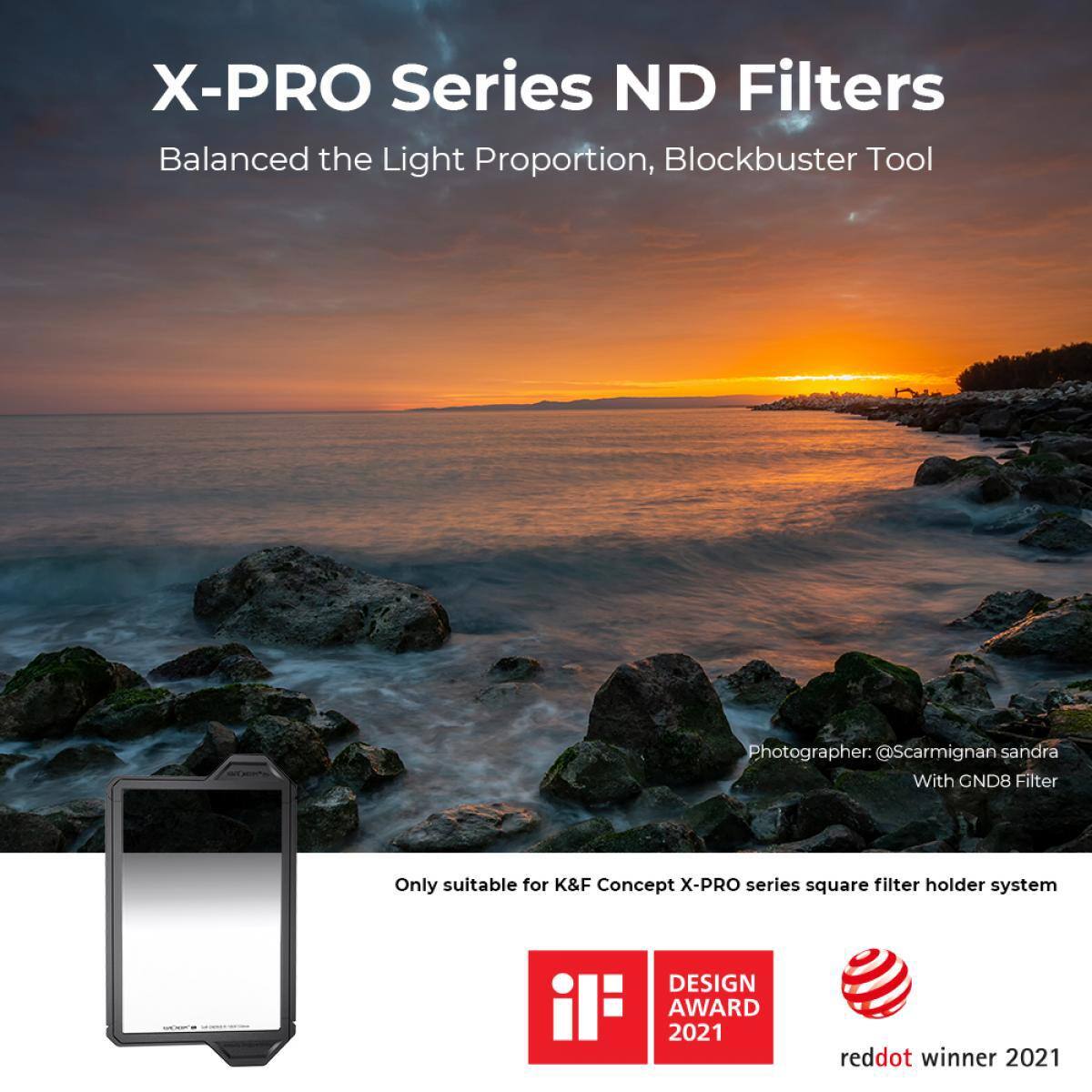K&F Concept X PRO 100x150mm Reverse GND8 Square Filter SKU.1874 - Best Buy
