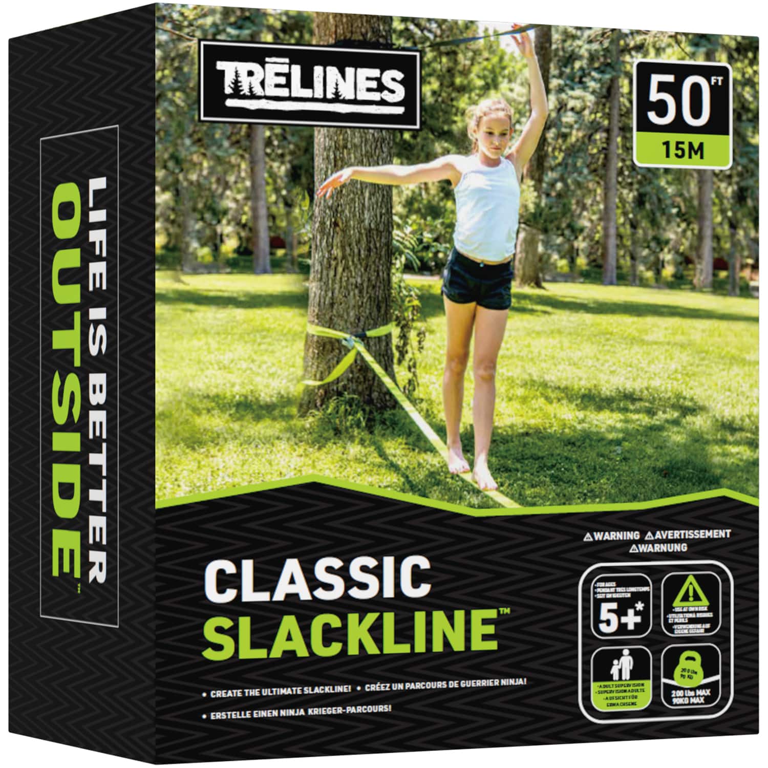 Best Buy: Hape Trelines: Classic Slackline 50 ft Ratchet Between 2 ...