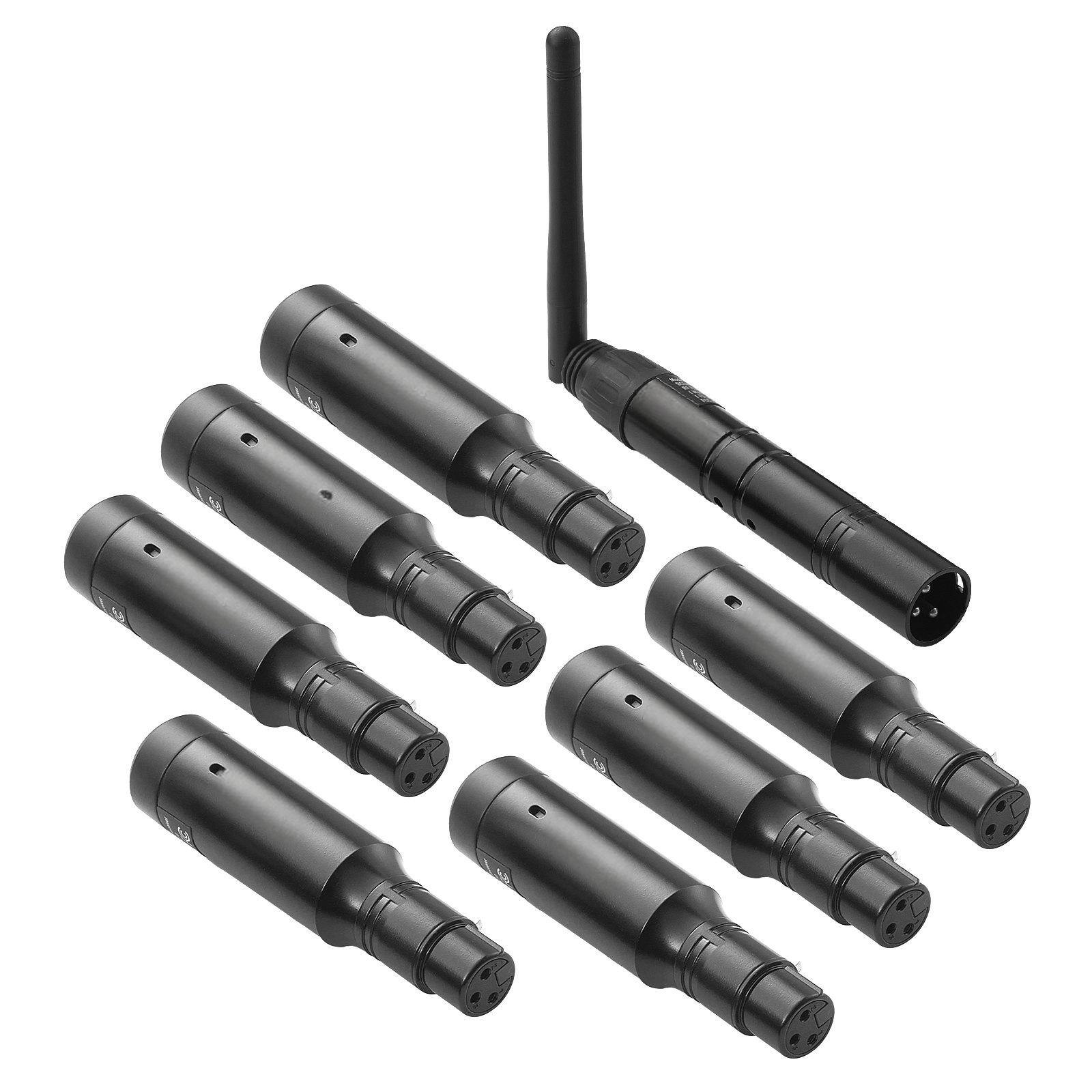 Glintex DMX Wireless Receiver 7 Receivers 1 Transmitter 2.4G ISM Band ...