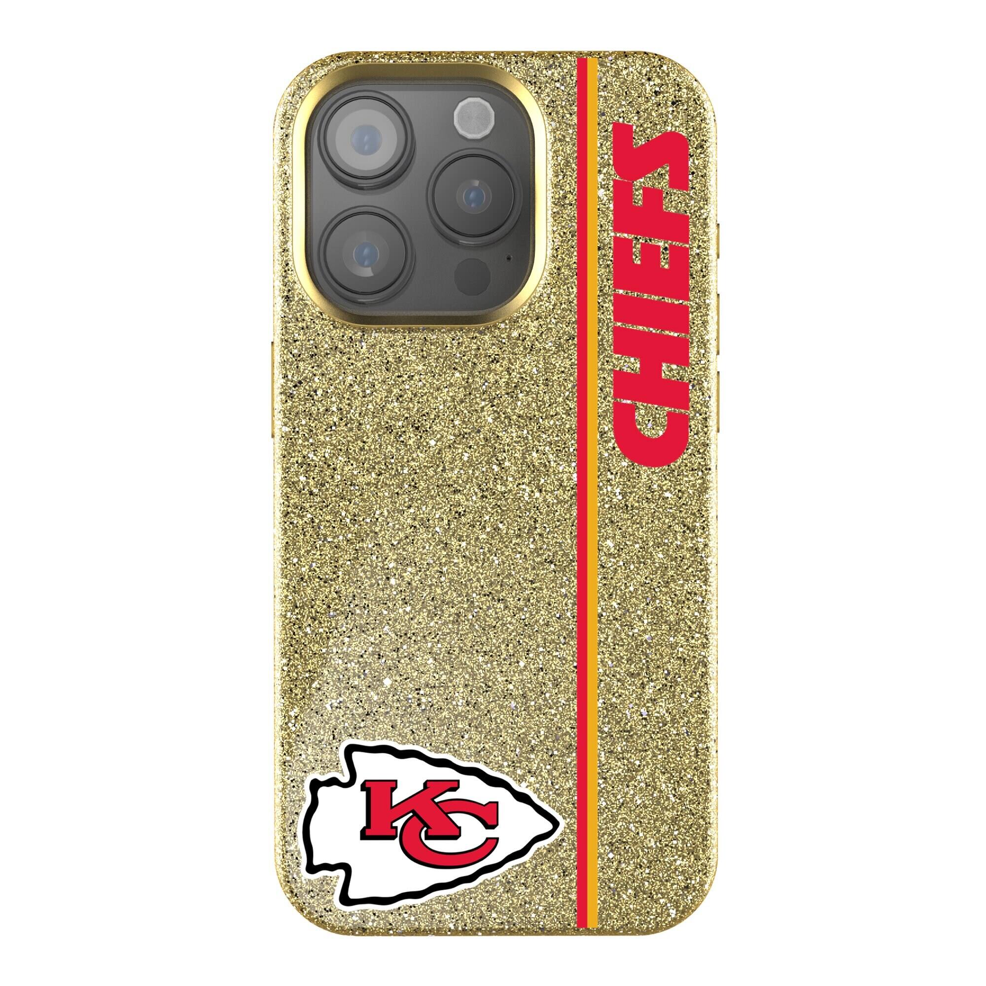 Keyscaper NFL Kansas City Chiefs iPhone Bling Case 14 Pro Max Gold ...