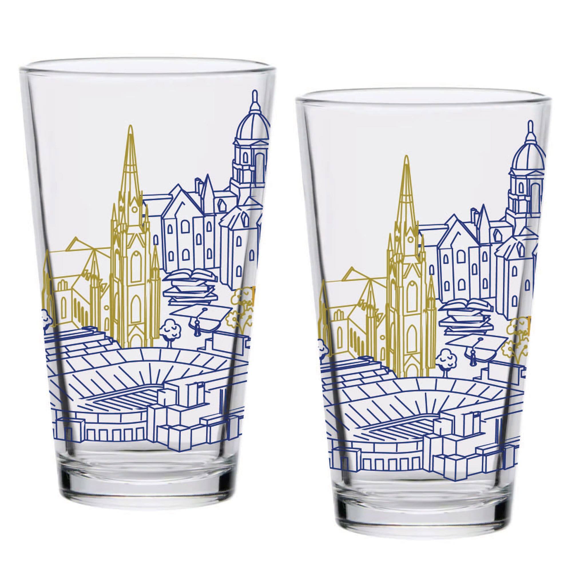 Indigo Falls Notre Dame Fighting Irish Two Pack 16oz. Campus Line Art ...