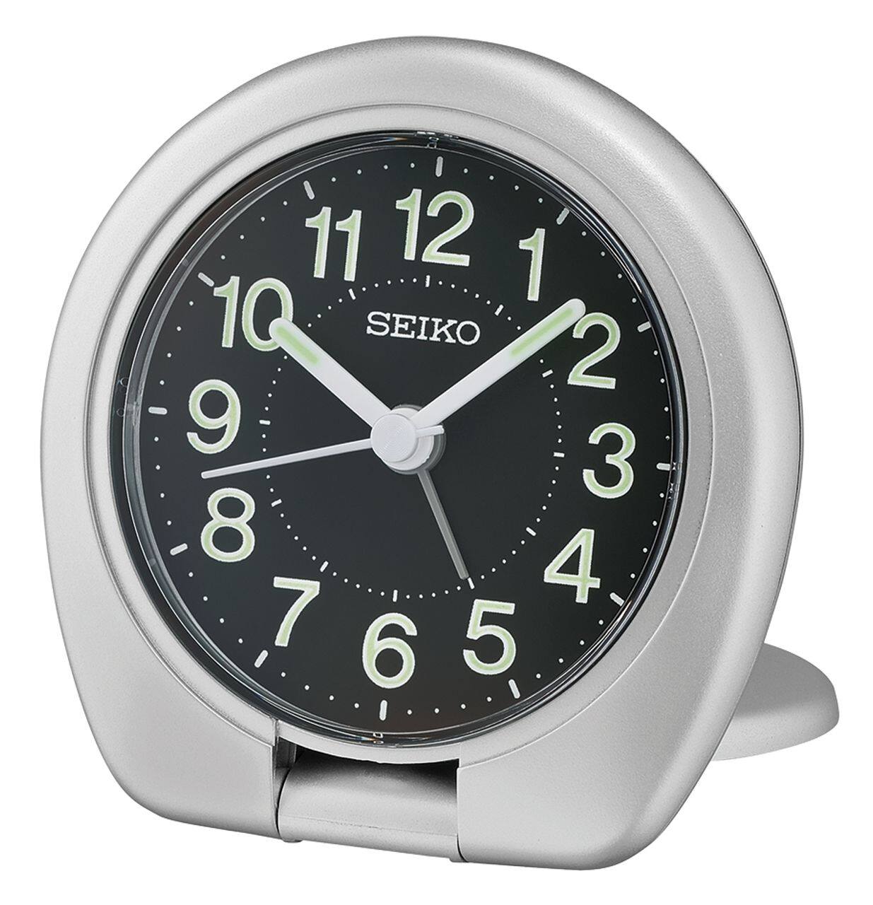 Seiko Sakai Travel Alarm Silver/Black QHT018ALH - Best Buy