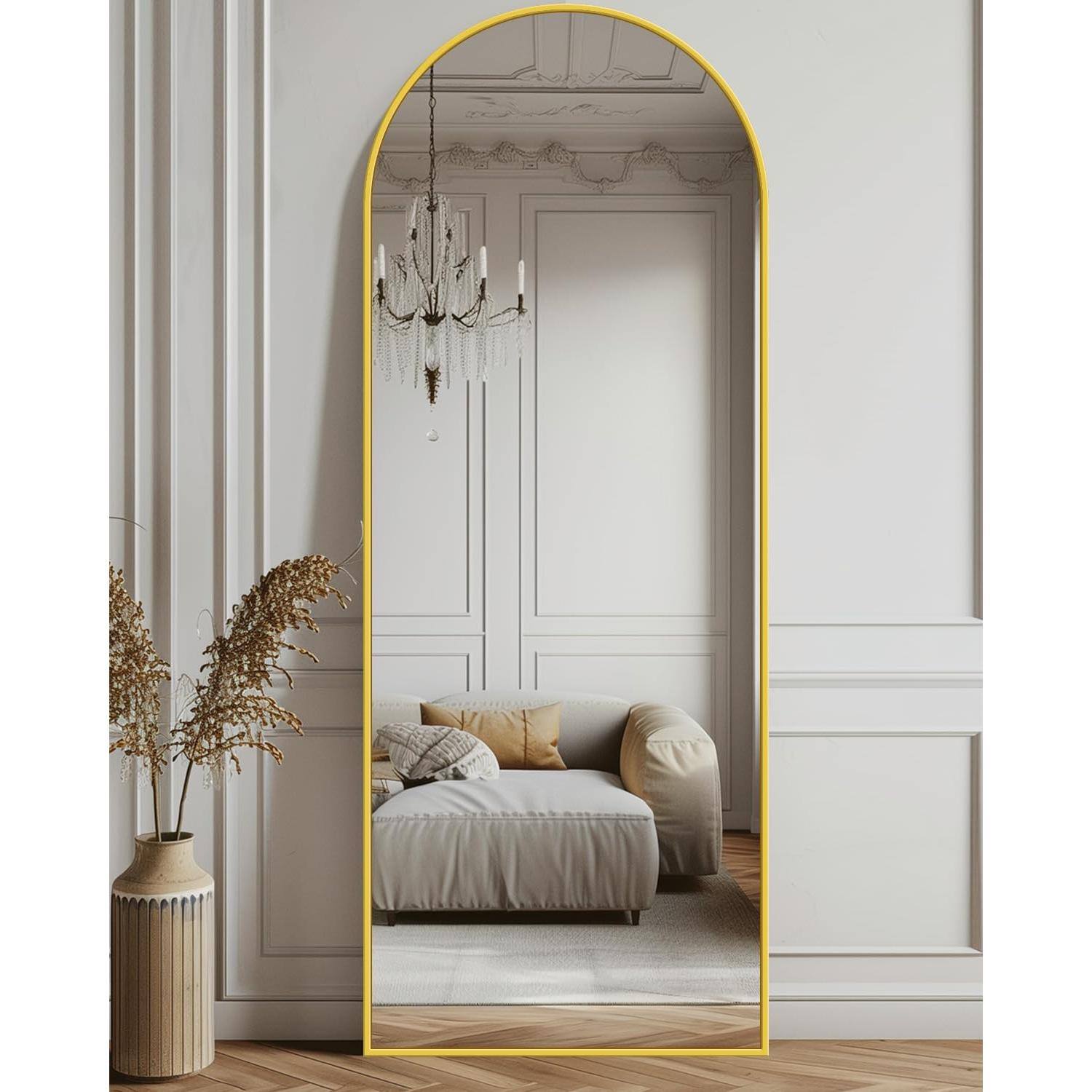 Comfort Essence Full Length Mirror 58"x19" Arched Floor Glassless With ...