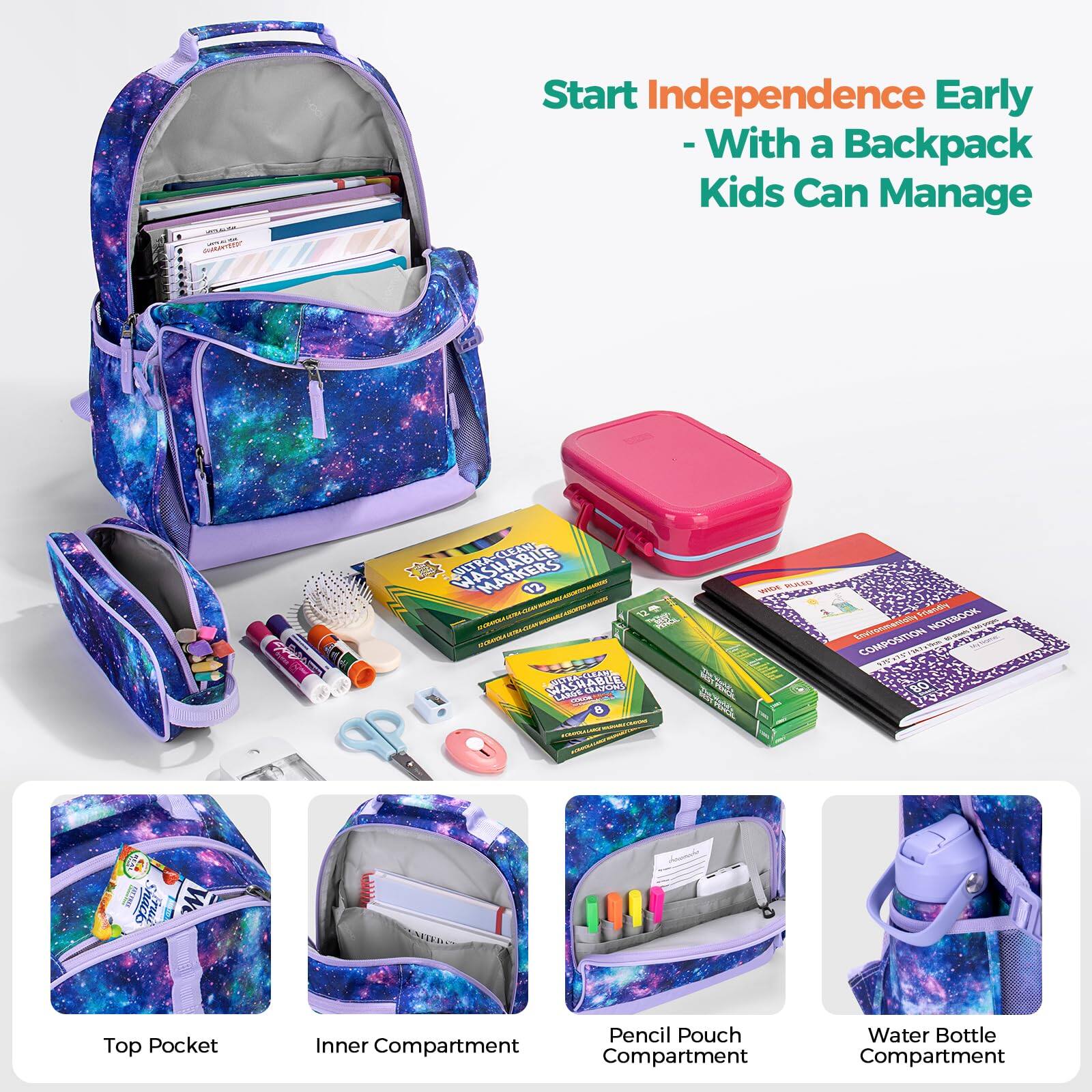 Cozy Serene Sloth Backpack School Set For Backpacks And Lunch Box With ...