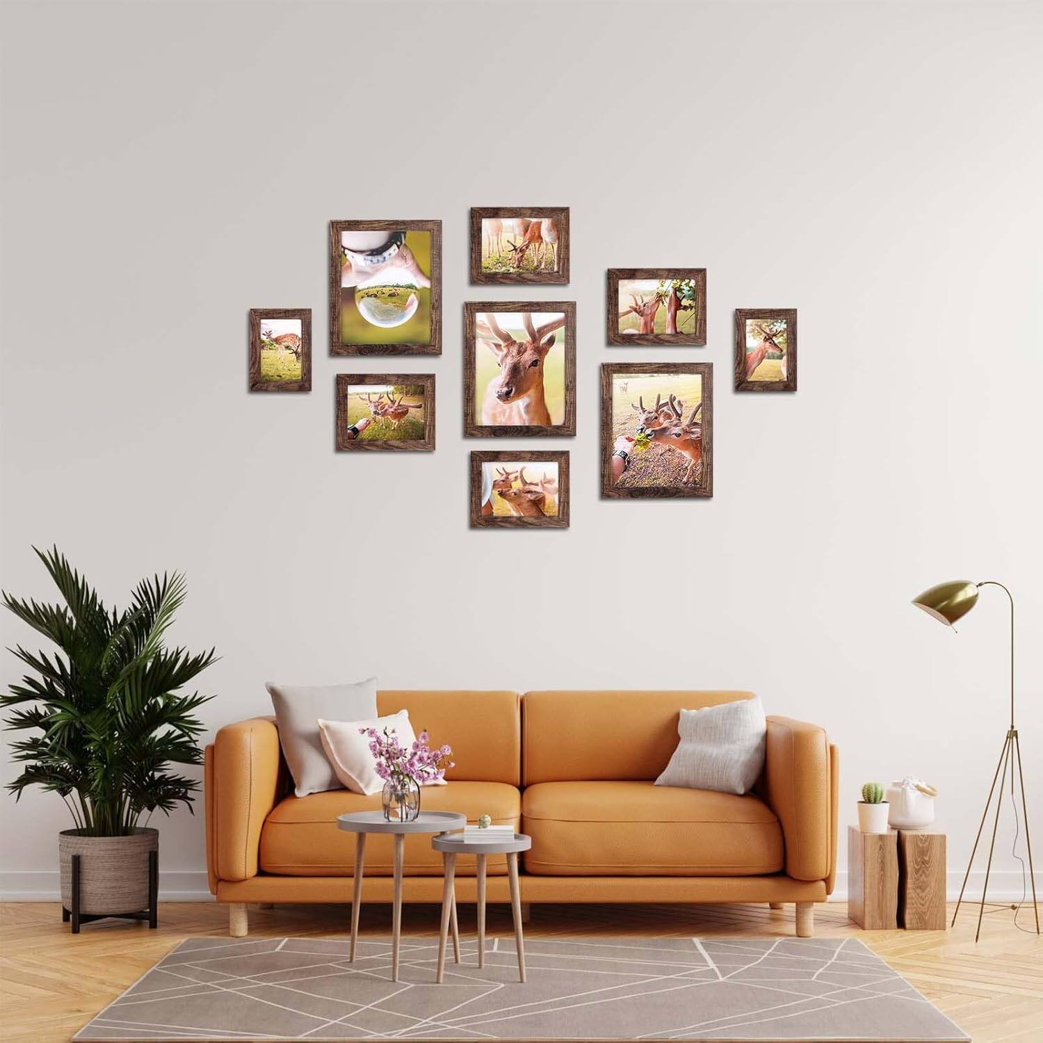 blue Picture Frames 4x6 Rustic Frame Fits 4 by 6 Inch Prints Wall ...