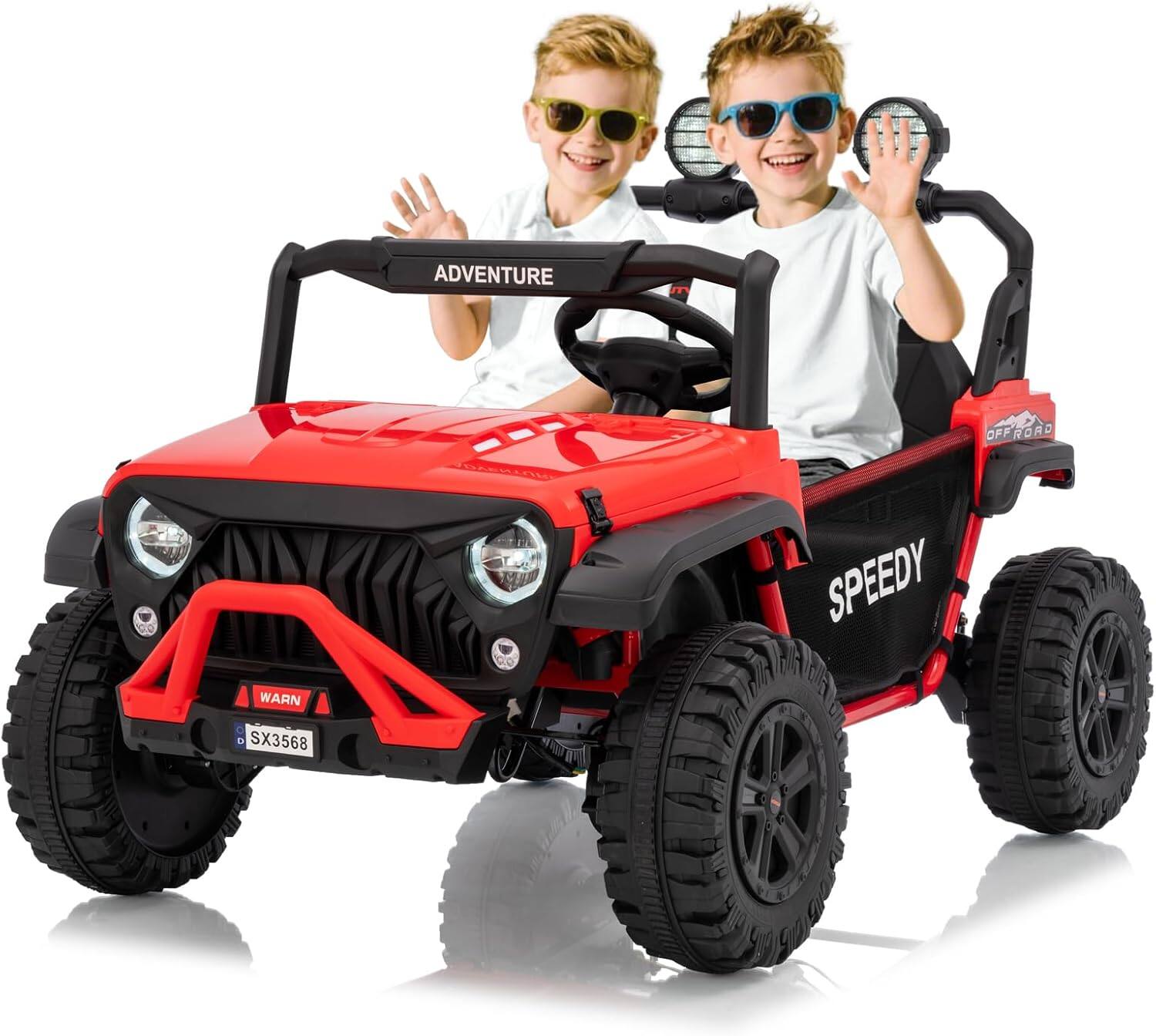 Jojoka 24V 2 Seater Ride On UTV Truck, Remote Control, Steel Frame ...