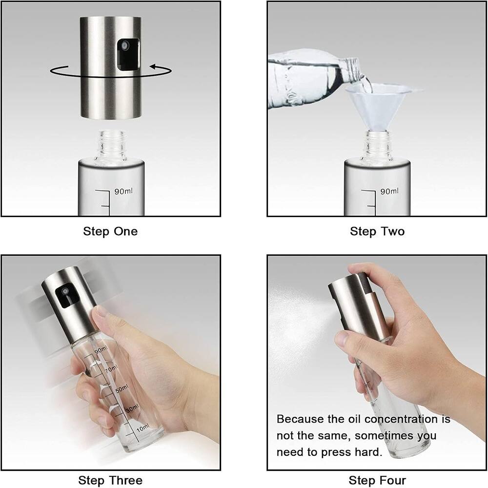 Schertz 100ml Olive Oil Sprayer – Glass Mister for Cooking, Air Fryer ...