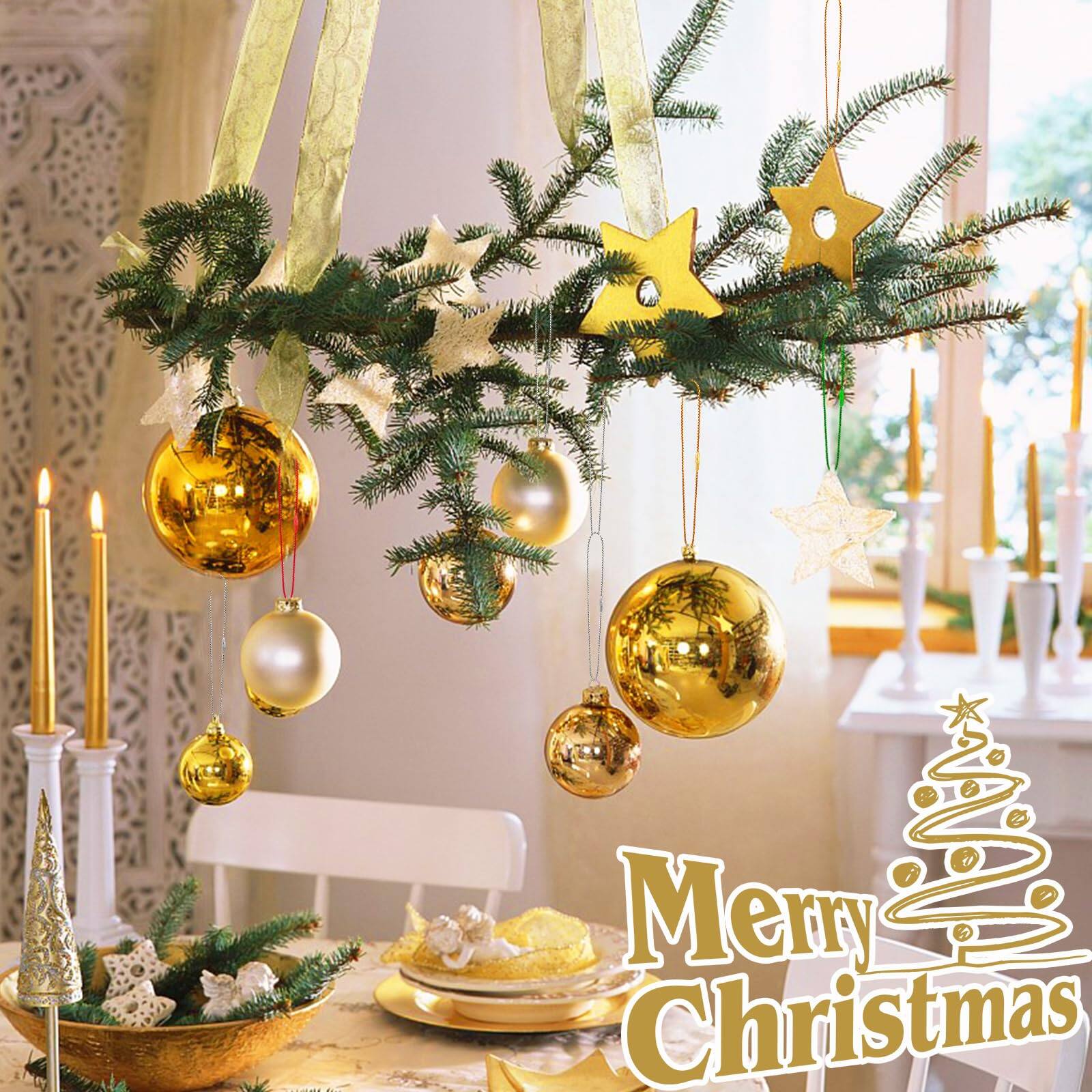 Stylel Star 600pcs Christmas Ornament Hooks Hangers With Snap String ...