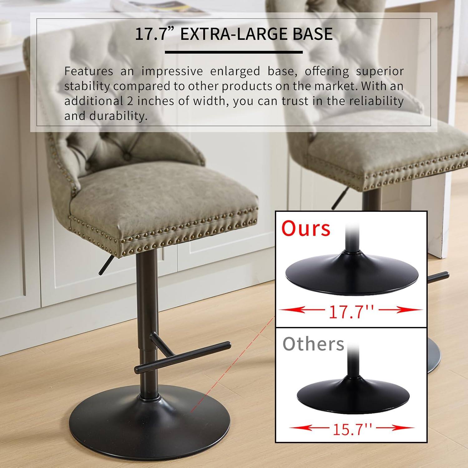 Trinkets Crazed Swivel Bar Stools Set of 2 with Upholstered Back ...