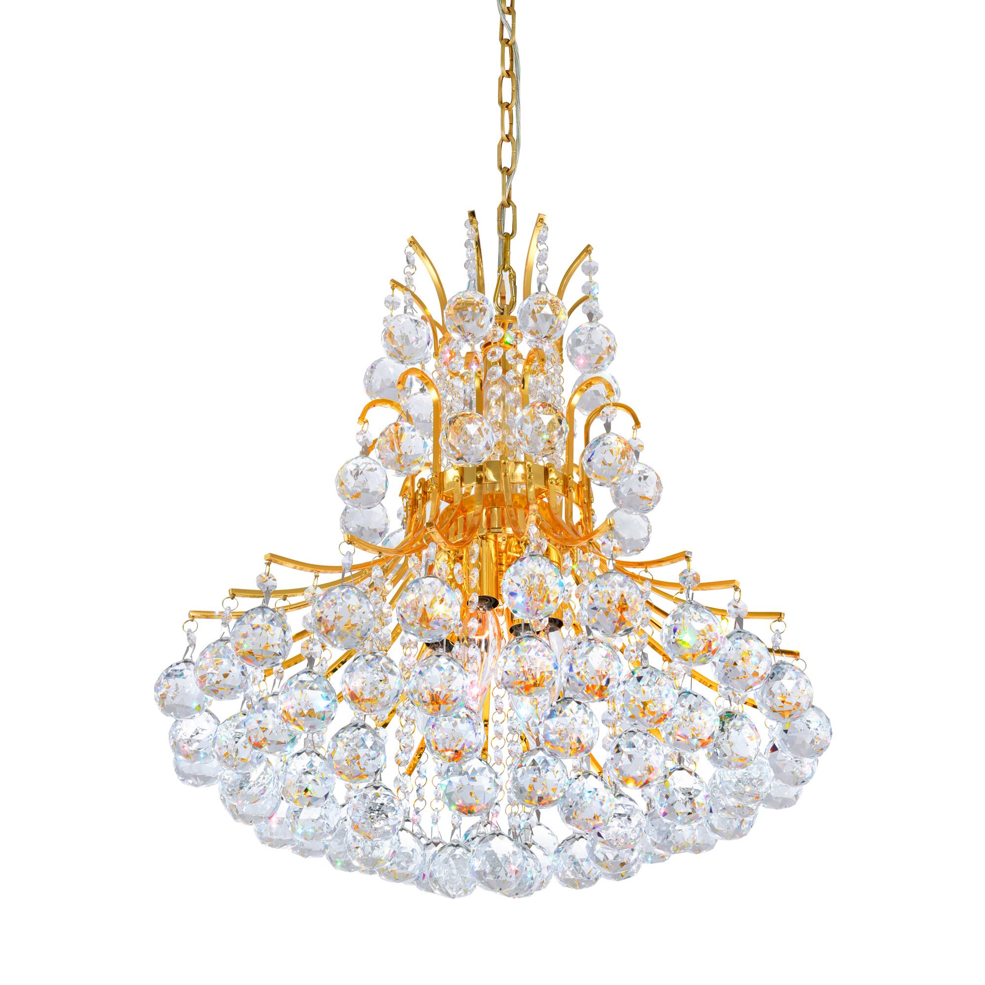 CWI Lighting Princess 8 Light Down Chandelier With Finish Gold 8012P20G ...