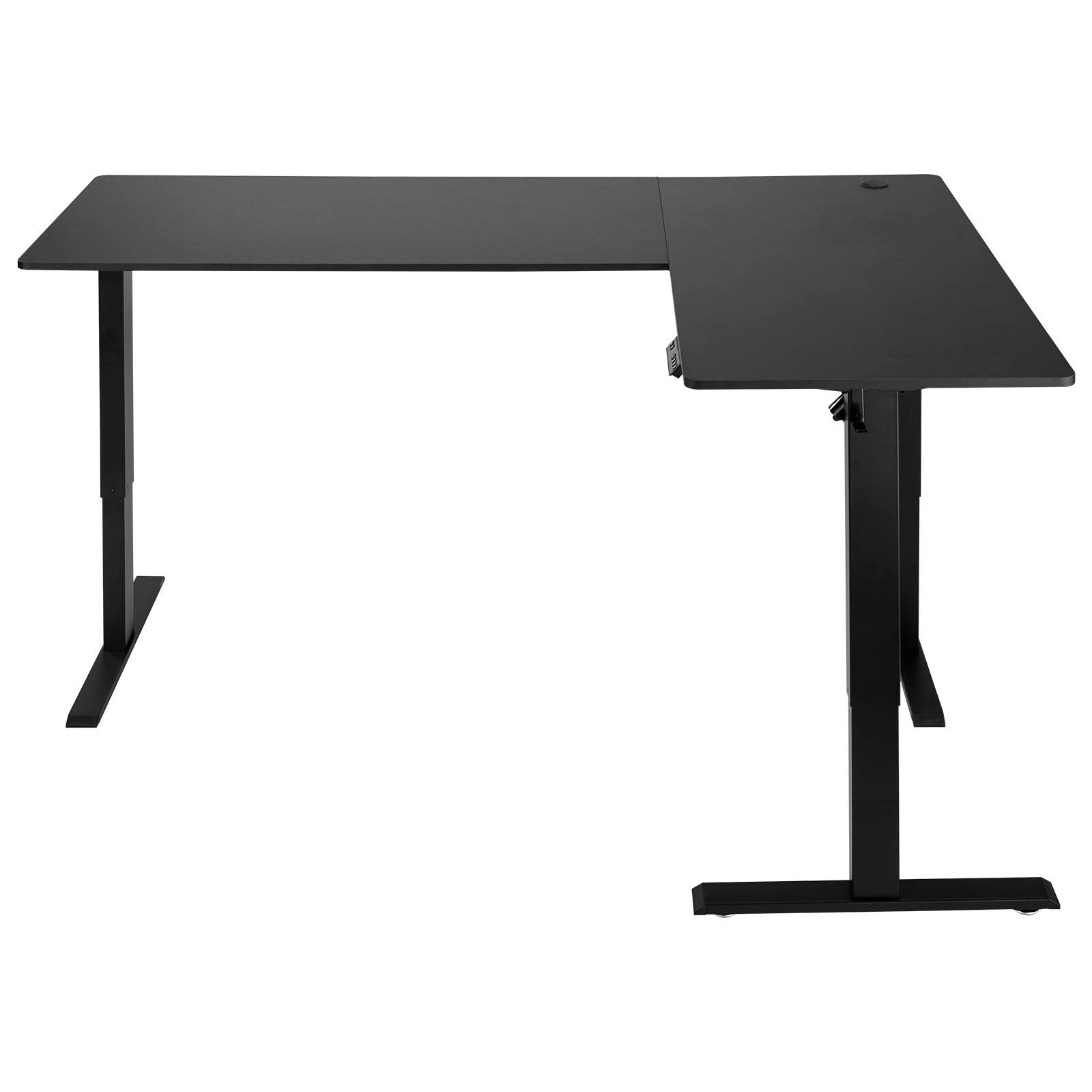 VEVOR L Shaped Desk, Electric Adjustable Height Corner Gaming Desk with ...