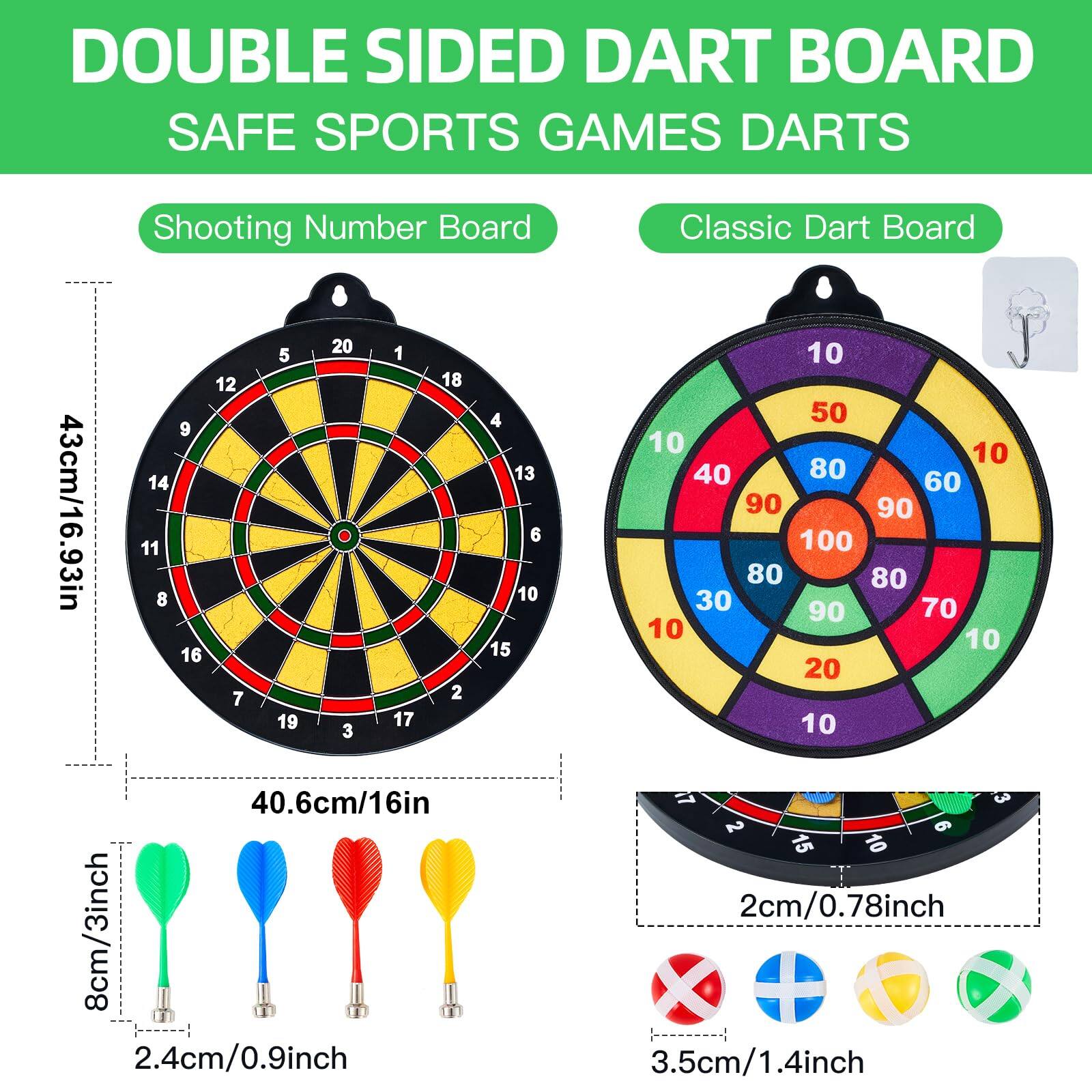 Skar Audio Double sided Magnetic Dart Board With 12 Darts 12sticky ...