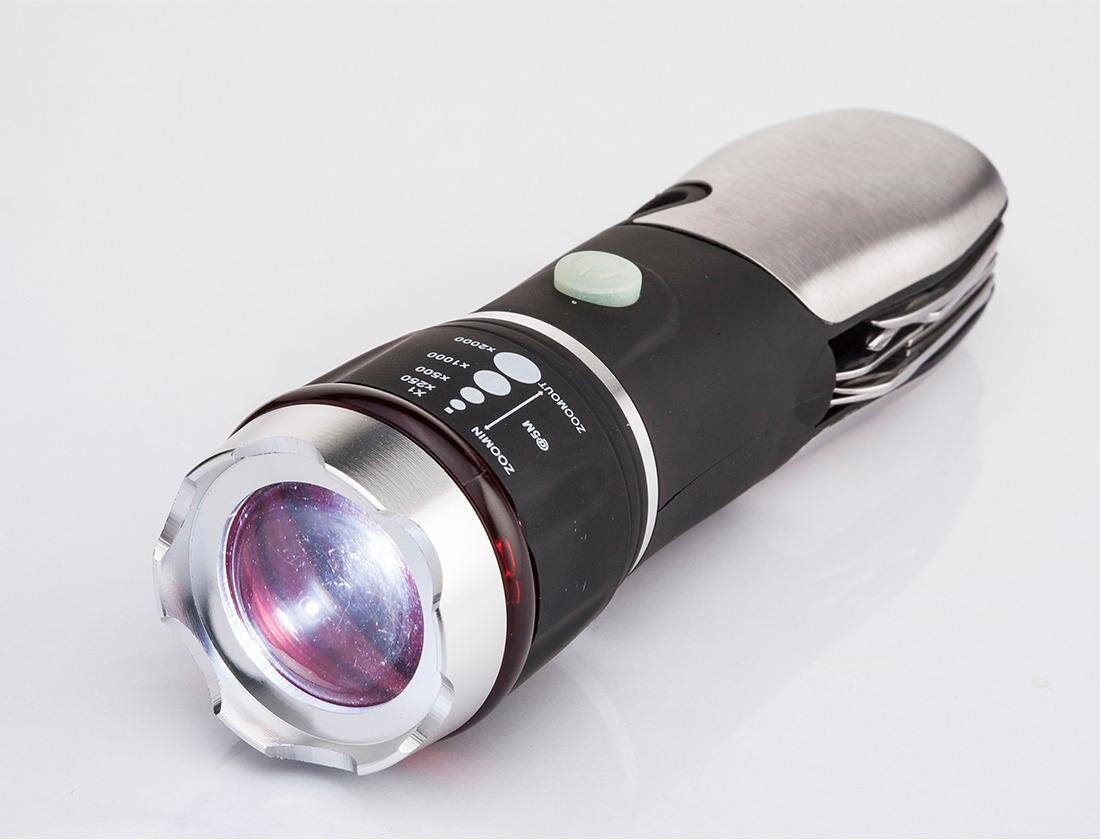 Best Buy: Samsonico USA LED Flashlight with Auto Tool Black and Silver ...
