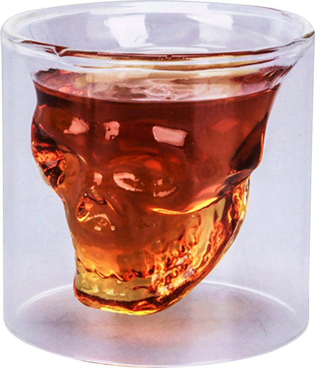 Best Buy: Samsonico USA 2-Oz. Skull Shot Glass Clear Glass SM-35181