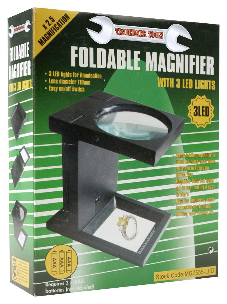 Best Buy: Trademark Games Trademark Tools Foldable Magnifier with LED ...