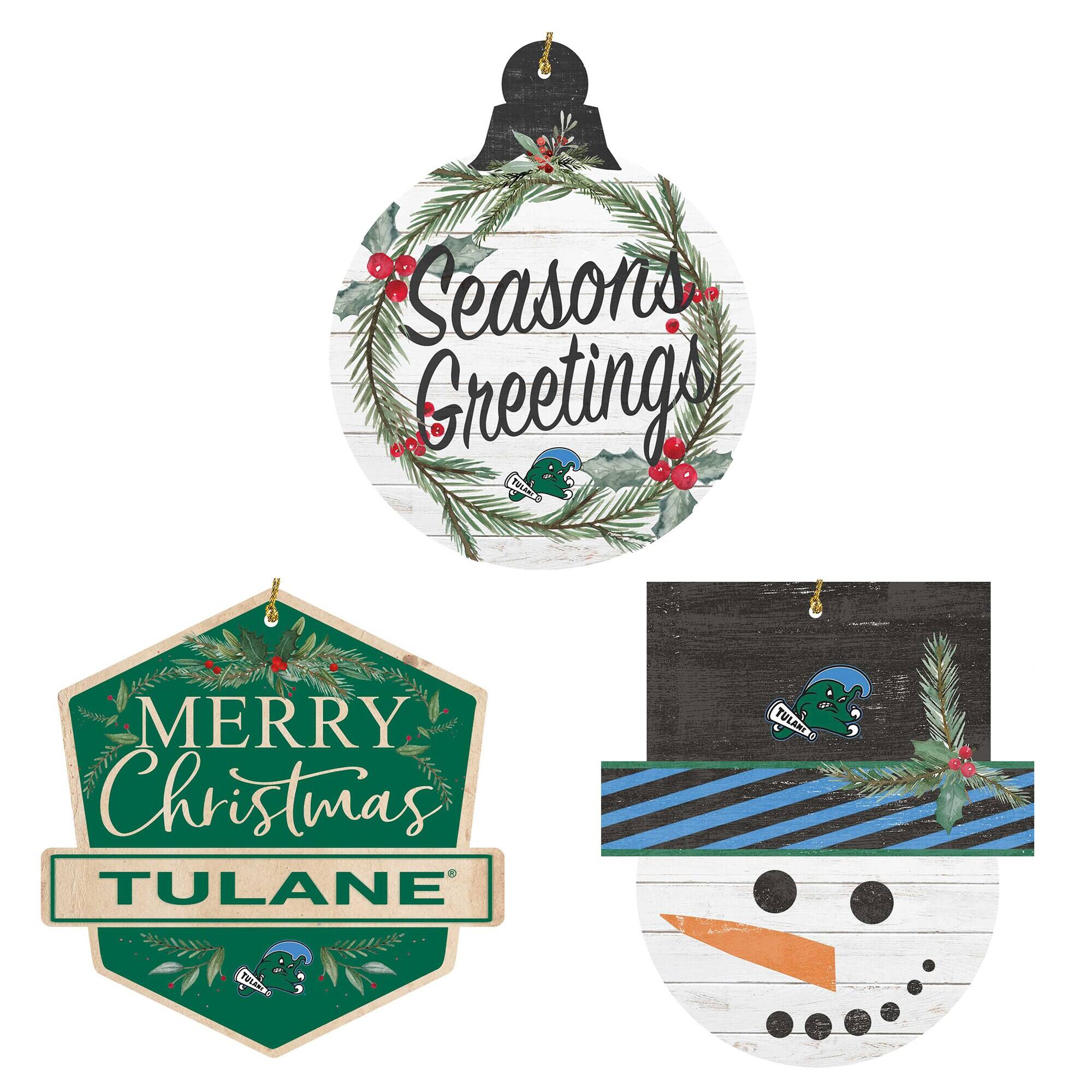 Jardine Tulane Green Wave Ornament Bundle White 200757738 - Best Buy