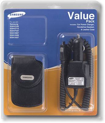 Best Buy: Samsung Car Power Charger, Hands-Free Headset and Leather ...