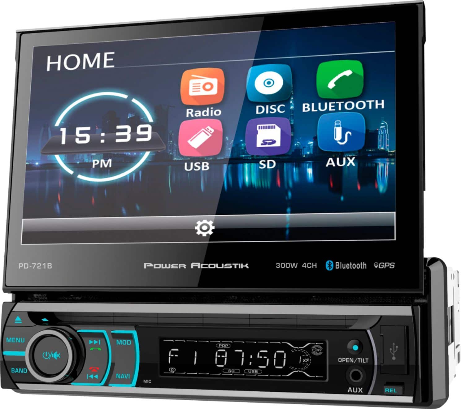 Best Buy: Power Acoustik In-Dash CD/DVD/DM Receiver Built-in Bluetooth ...