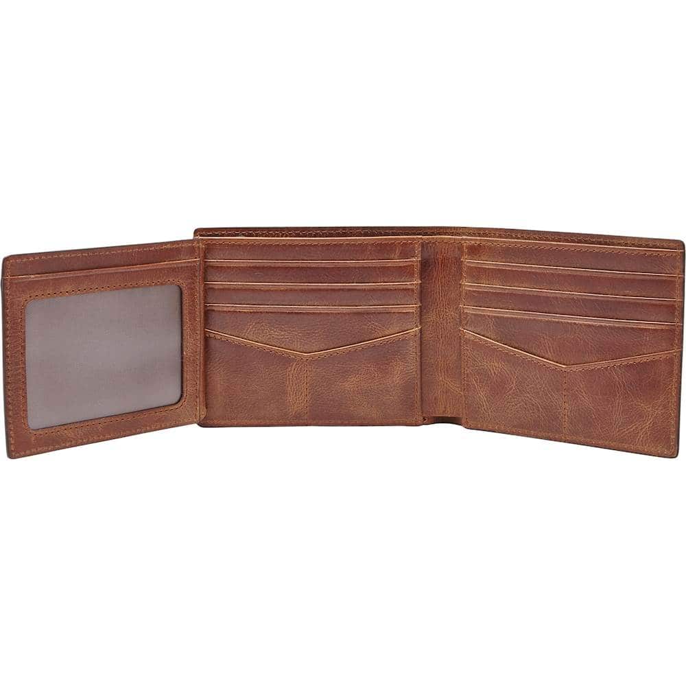 Best Buy: Fossil Derrick Flip ID Bifold Wallet Brown ML3681200