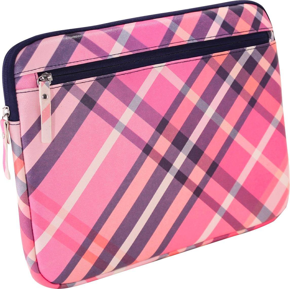 Best Buy: Carolina Pad Mad for Plaid Laptop Sleeve Pink/purple/white 40448