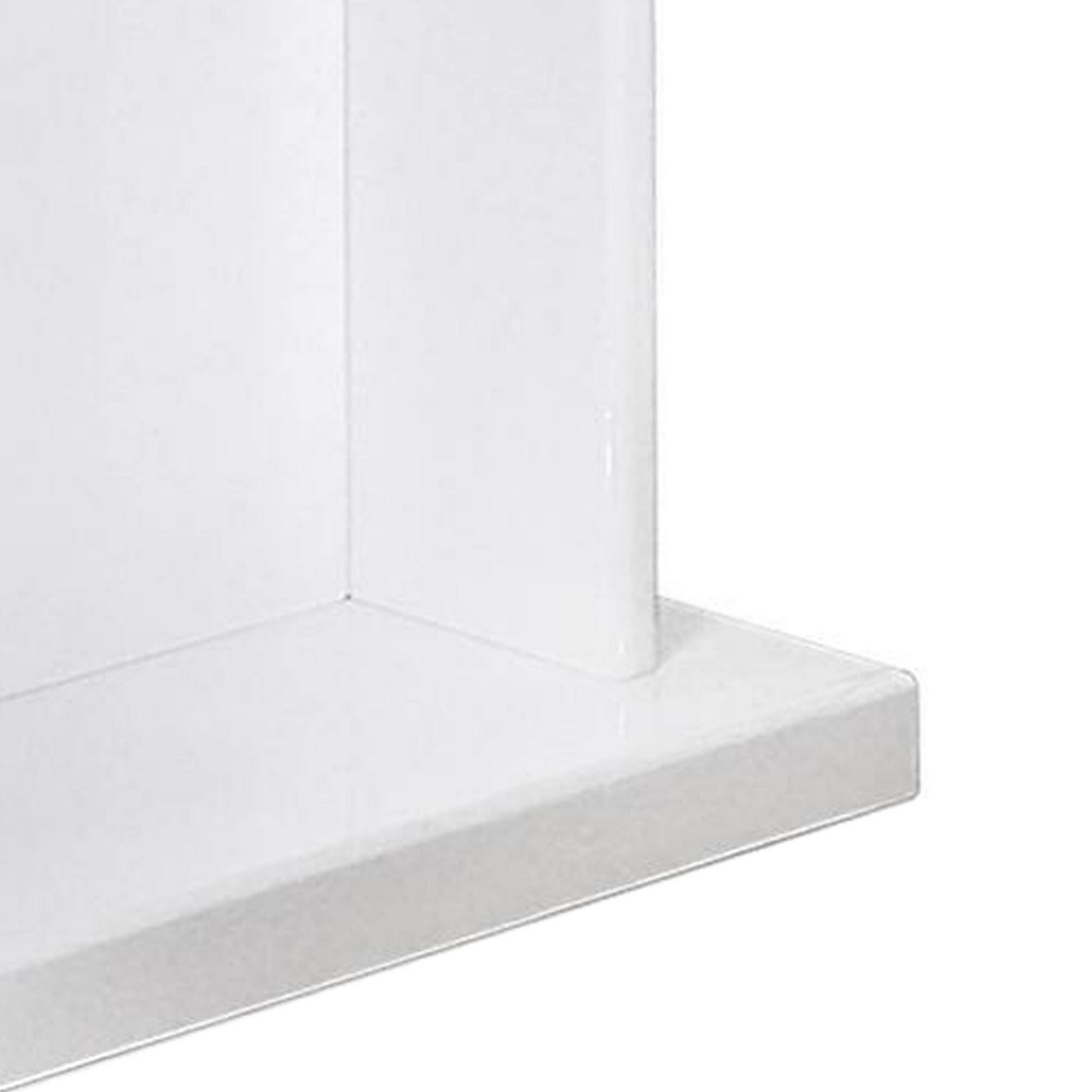 Manhattan Lane Liam 22 Inch Square Side End Table, White Wood, Pedestal ...