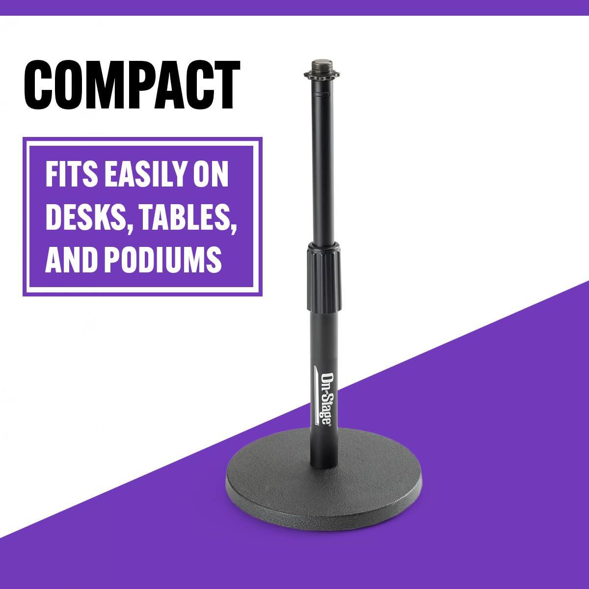 On Stage Stands On Stage DS7200B Adjustable Desktop Mic Stand (for ...