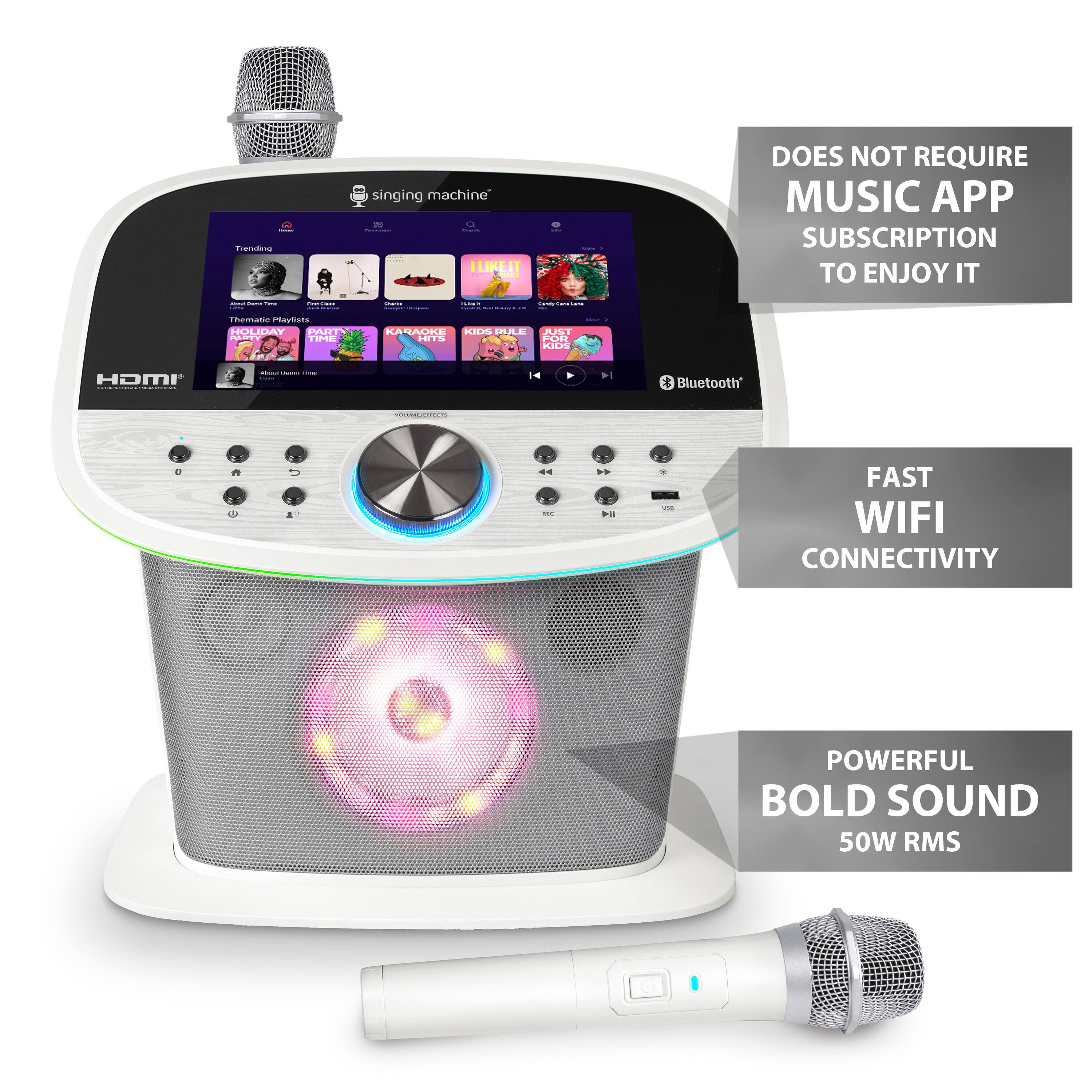 Singing Machine Platinum Plus Wi Fi Karaoke Machine, Music Streaming ...