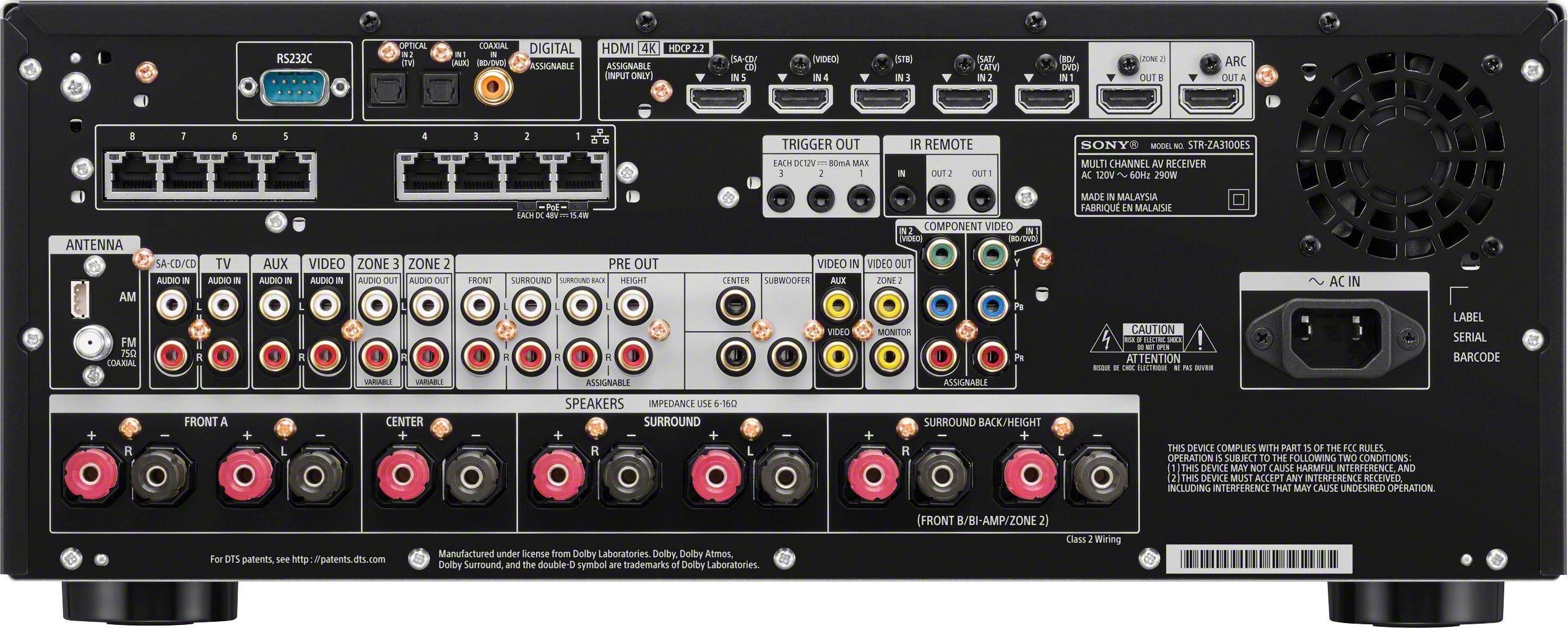 Questions and Answers: Sony 770W 7.2-Ch. A/V Home Theater Receiver ...