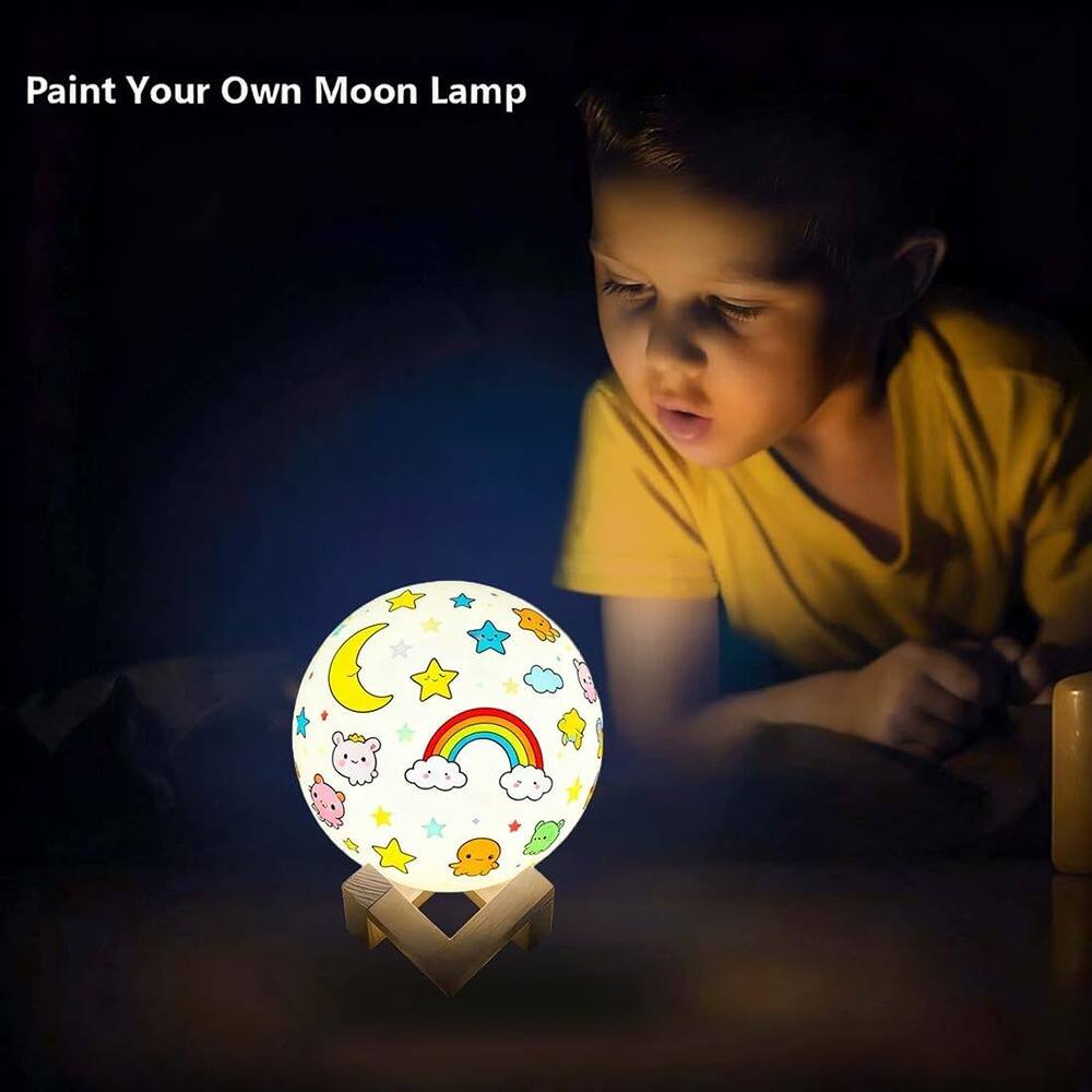 MOSZAR LLC DIY Moon Lamp Painting Kit, USB Rechargeable, Arts & Crafts ...
