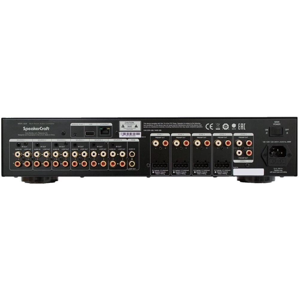 Best Buy: SpeakerCraft 480W 8.0-Ch. Amplifier Controller Black MRA-664