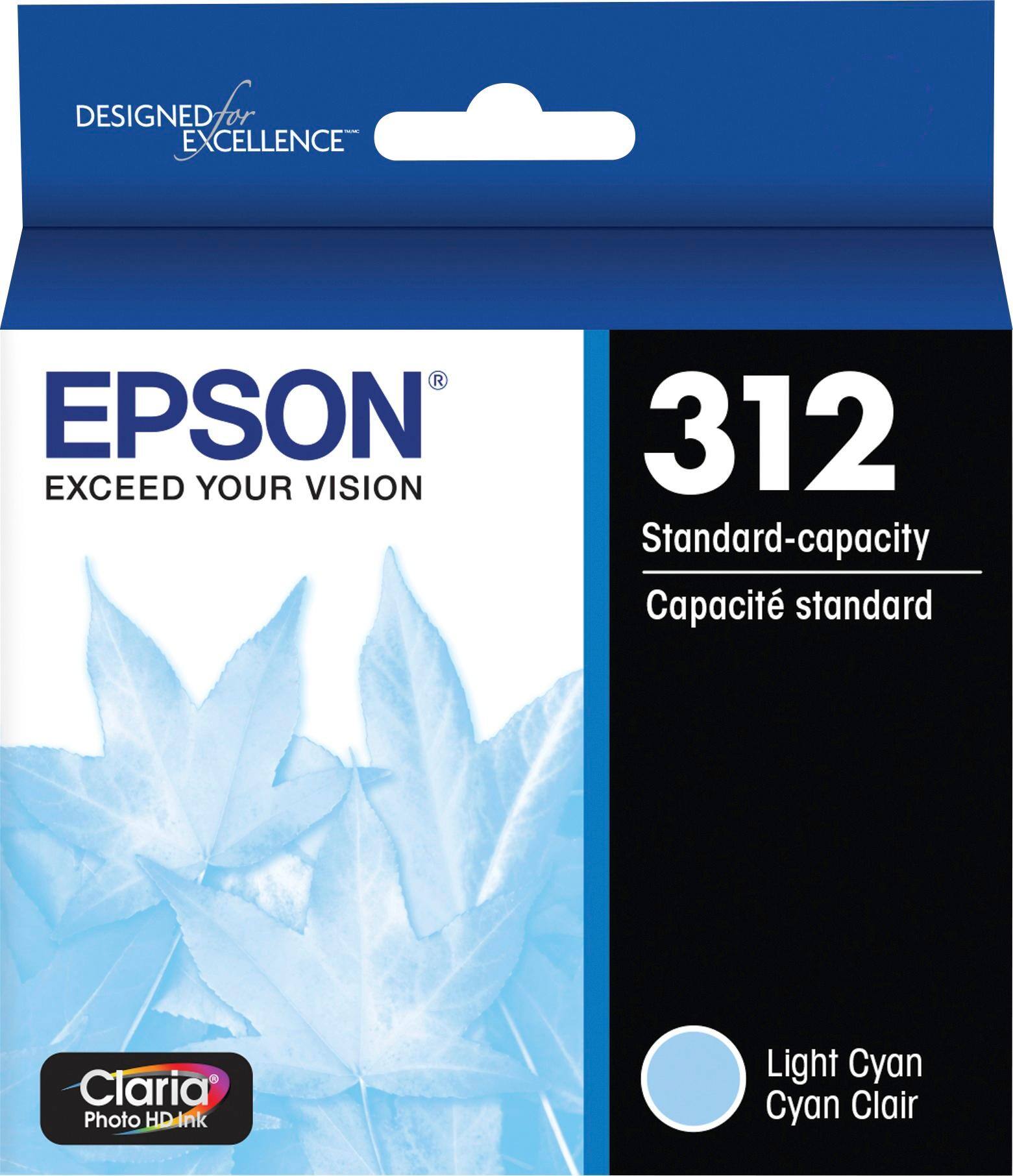 Epson 312 Standard Capacity Light Cyan Ink Cartridge Light Cyan T312520 ...