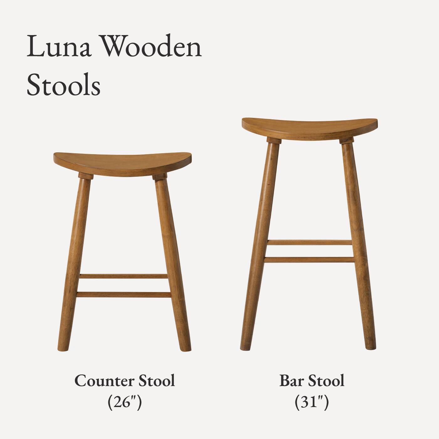 Maven Lane 30" Luna Bar Stool In Wood Finish Rustic Natural ML151302 ...
