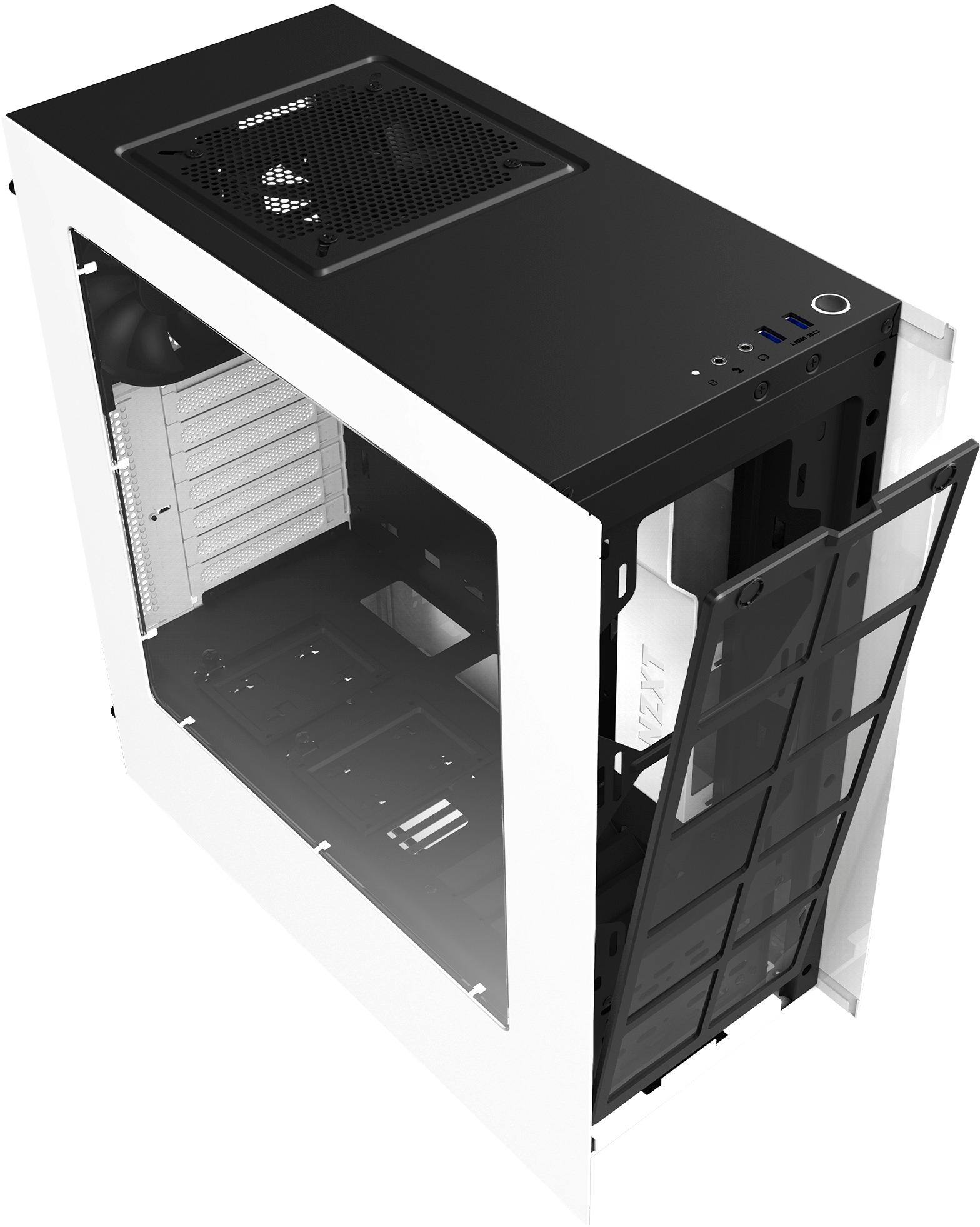 Best Buy: NZXT S340 Mid-Tower Computer Case White CA-S340W-W1