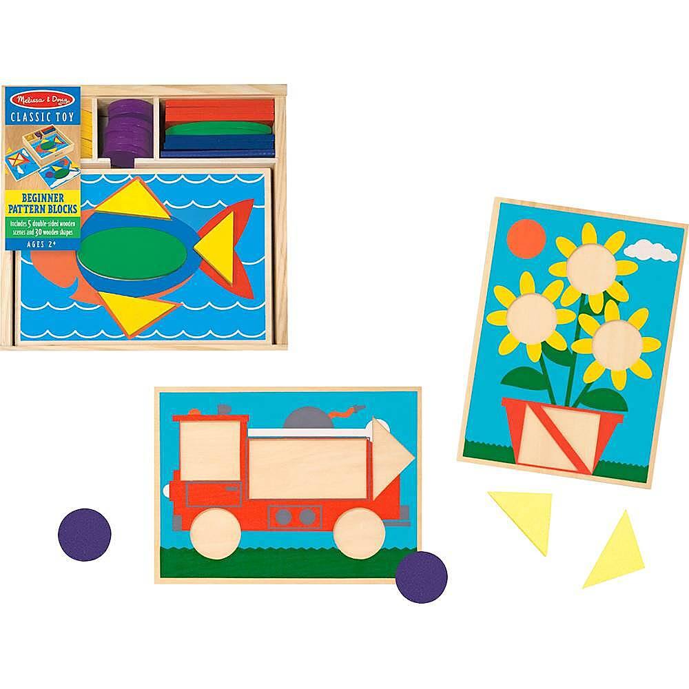 Customer Reviews: Melissa & Doug Beginner Pattern Blocks Multi 528 ...