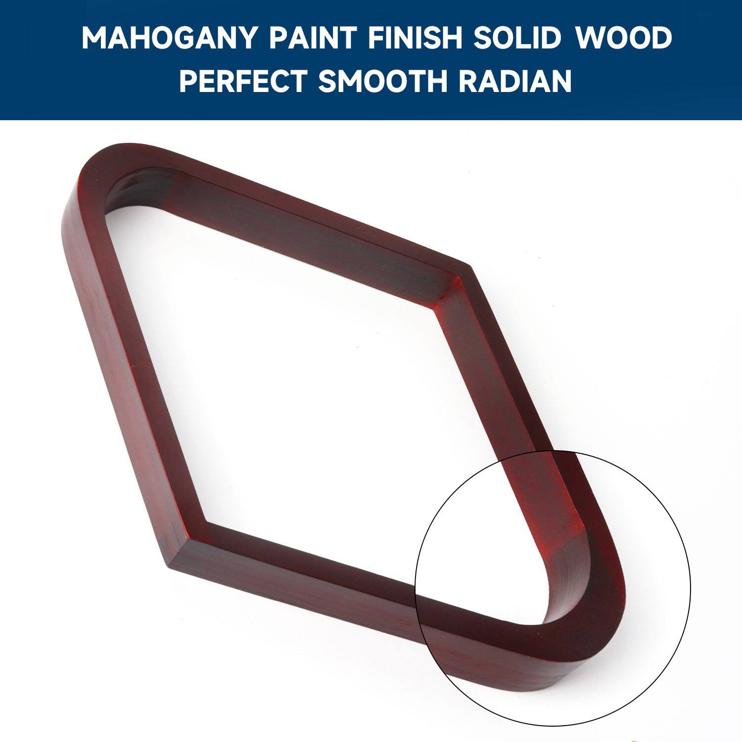 GSE Games & Sports Expert Solid Wood 9 Ball Diamond Ball Rack for 2 1/4 ...