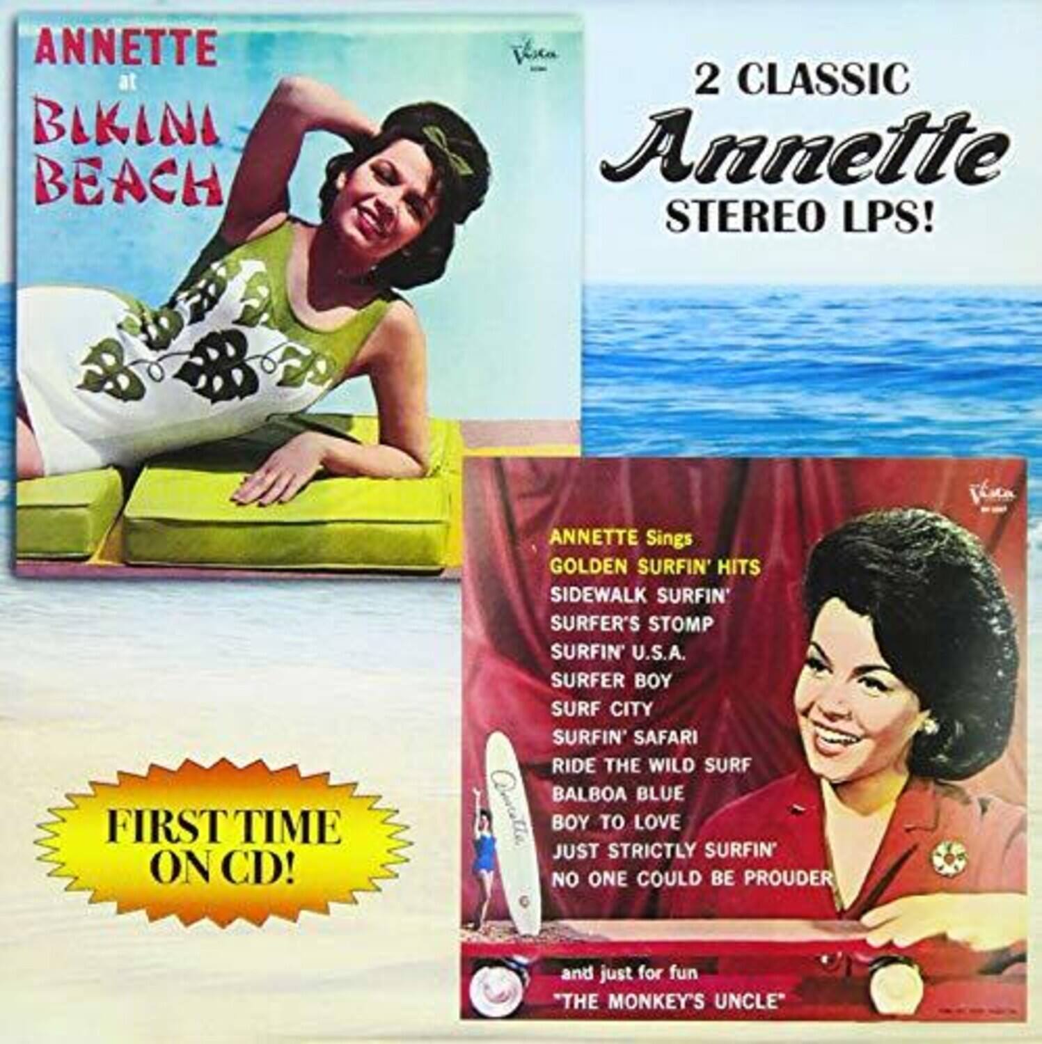 Annette Funicello Annette at Bikini Beach / Golden Surf COMPACT DISCS ...