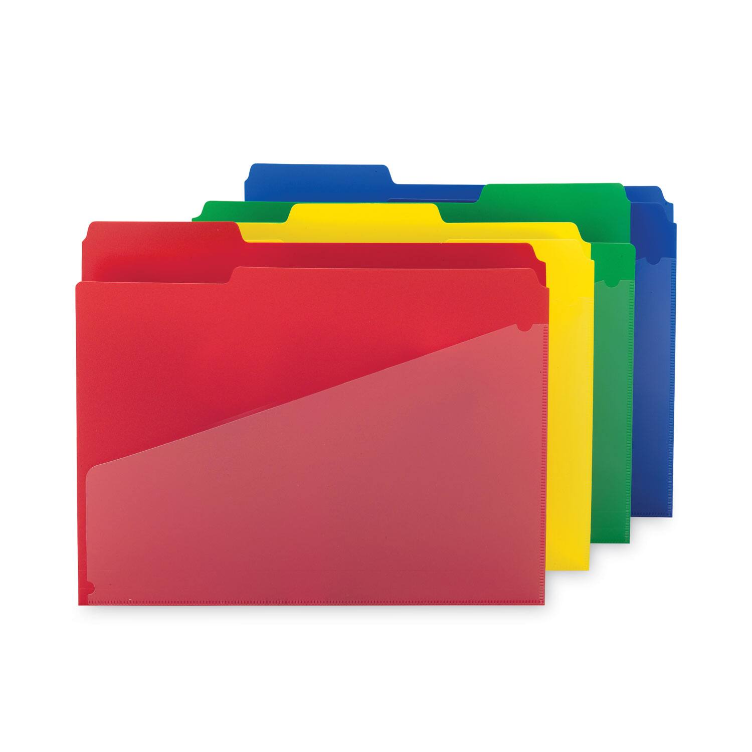 Smead Manufacturing Smead Poly Colored File Folders With Slash Pocket 0 ...