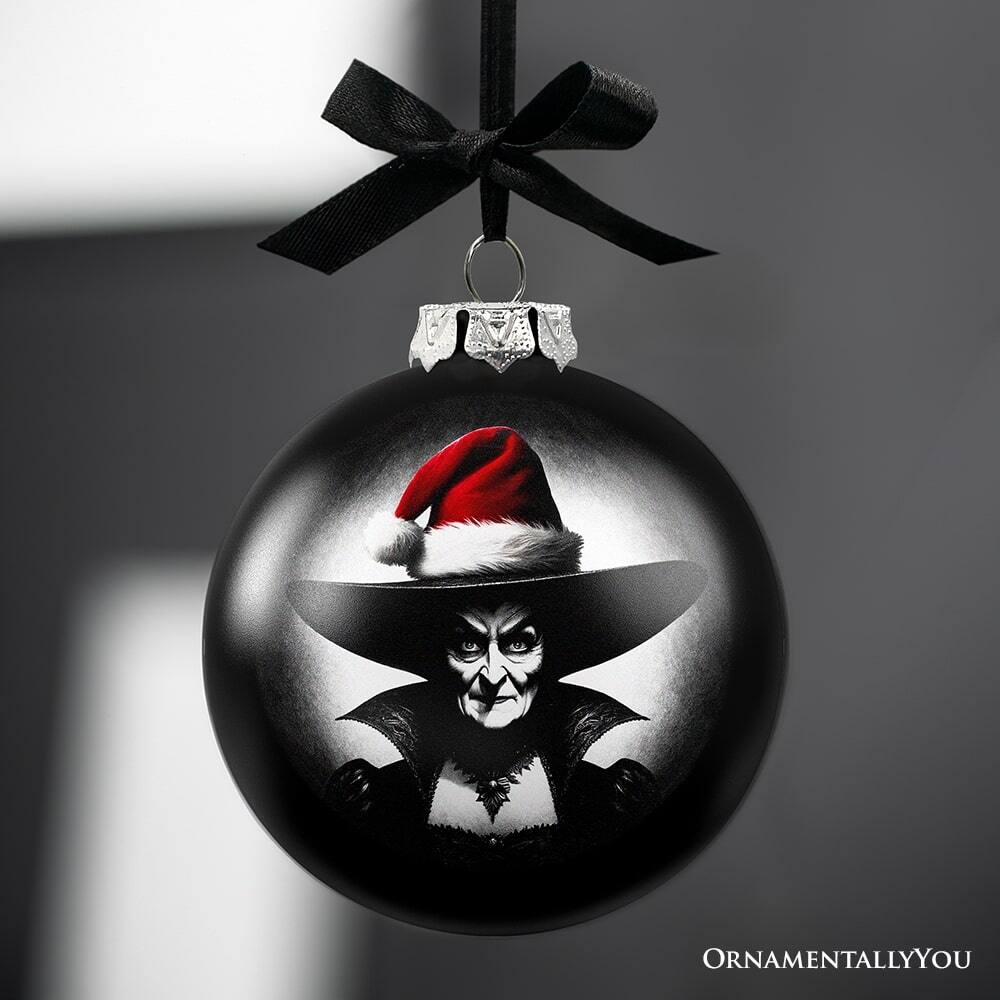 OrnamentallyYou Wicked Witch Christmas Spooky Portrait Glass Ornament ...