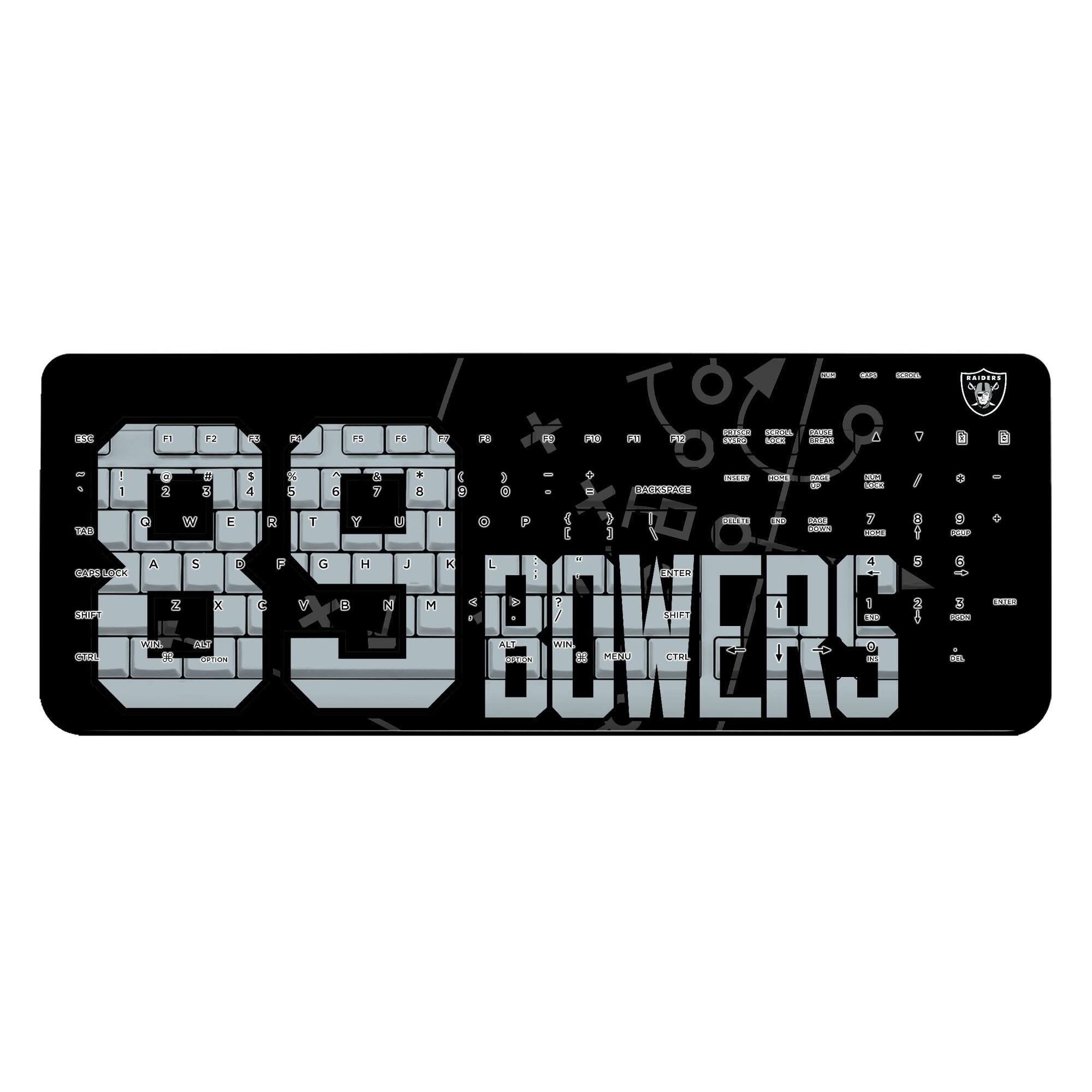 Keyscaper Brock Bowers Las Vegas Raiders Wireless Keyboard Black ...