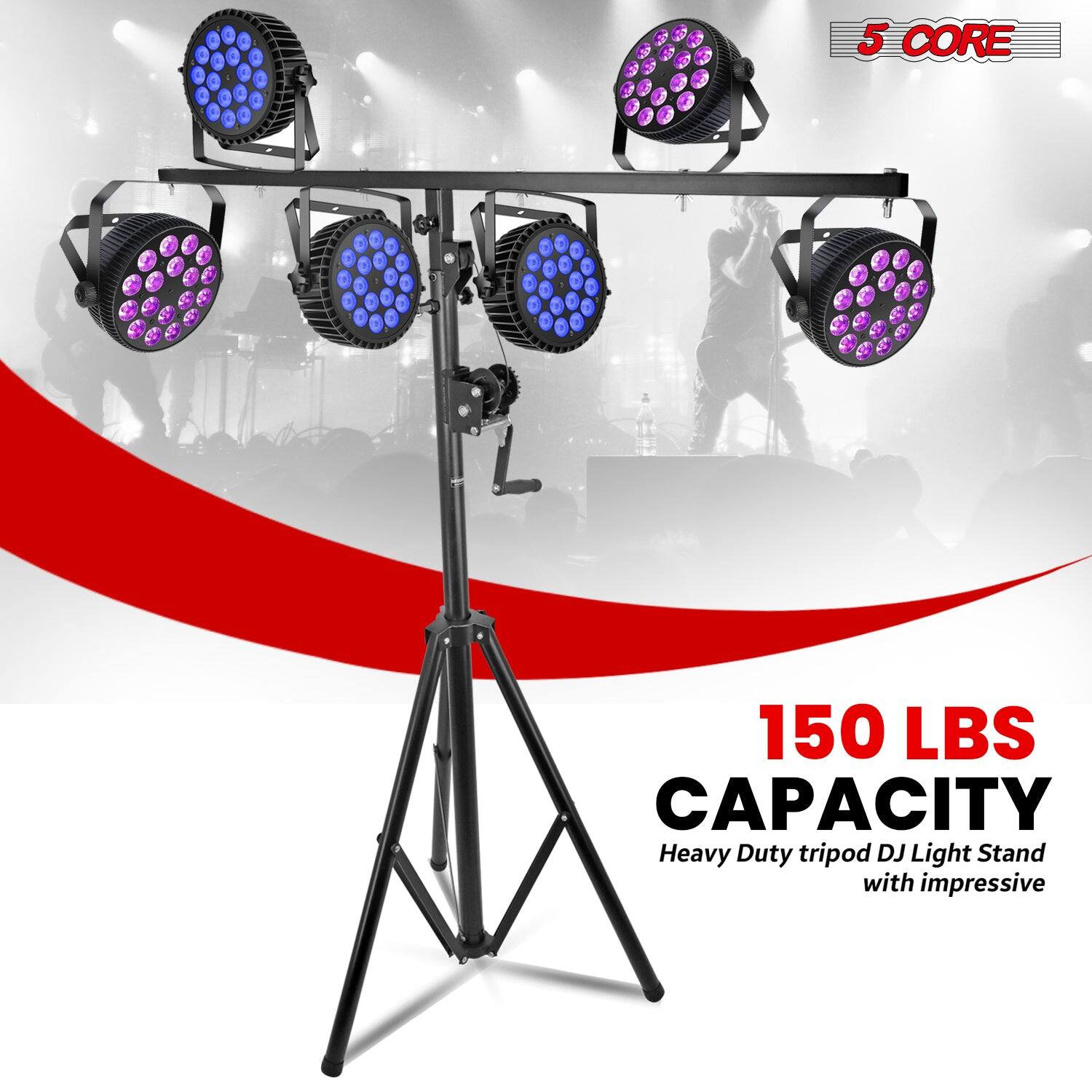 5 CORE 5Core DJ Light Stand Stage Lighting Truss System Hand Crank ...