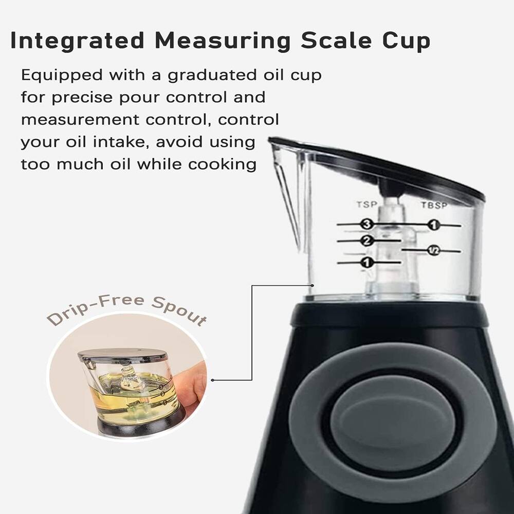 Schertz Oil Dispenser Bottle 8.5oz Clear Glass with Measuring Scale ...