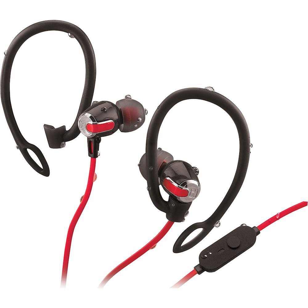 Best Buy: iHome iB71 Wireless In-Ear Headphones Black/Red IB71BRC