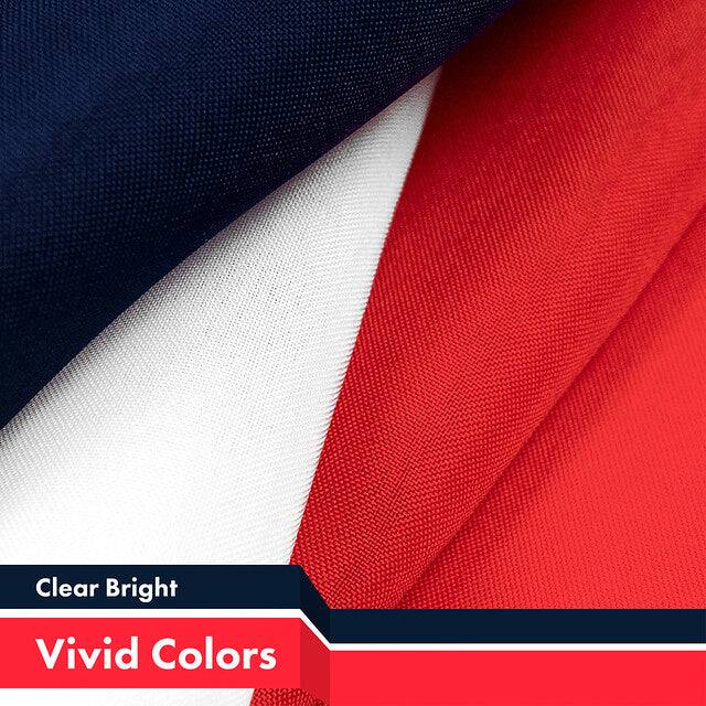 G128 2 Pack France Flag 3x5 ft Printed 150D Polyester Indoor/Outdoor ...
